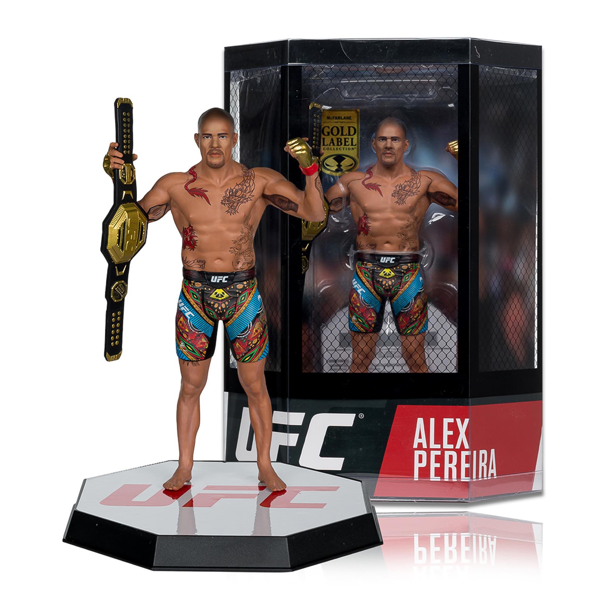 UFC 7 Inch Gold Label Posed Figure | Alex Pereira | Free Shipping