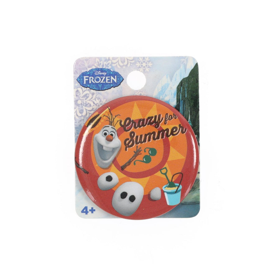 Disney's Frozen 1.5" Button: "Olaf Crazy For Summer" | Free Shipping
