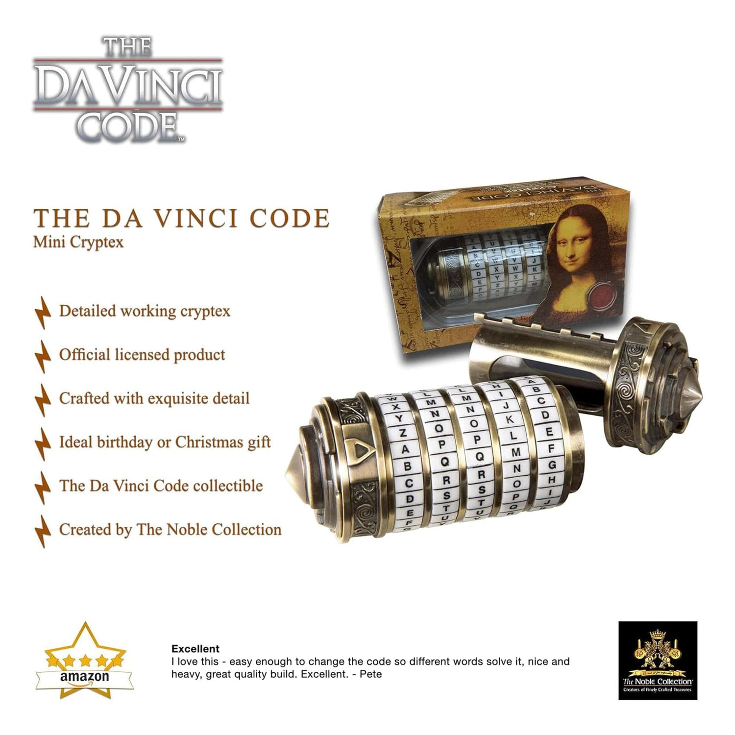 The Da Vinci Code Mini Cryptex Replica | Free Shipping