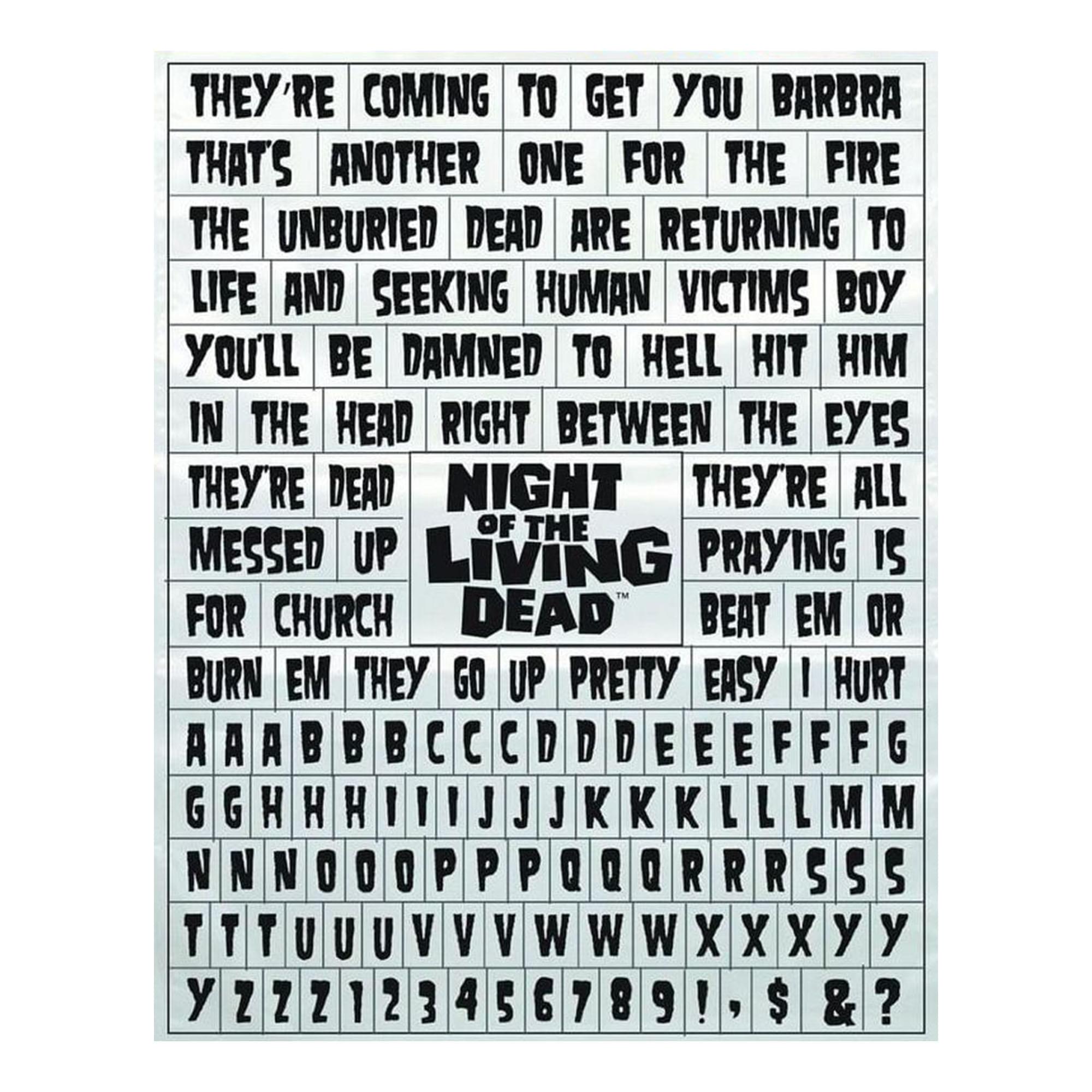 Night of The Living Dead Word Puzzle Magnet Set | Free Shipping
