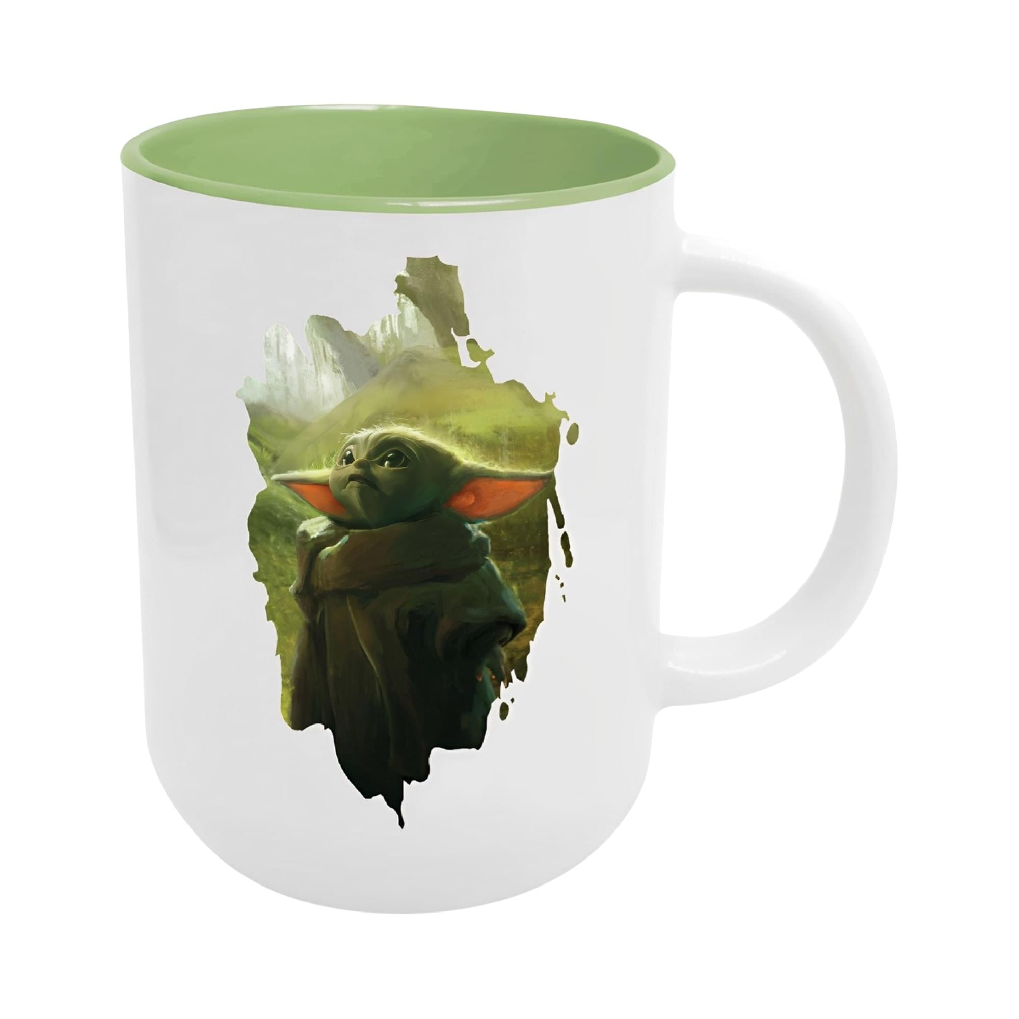Star Wars Grogu Brush Badge 16oz Cappucino Mug | Free Shipping