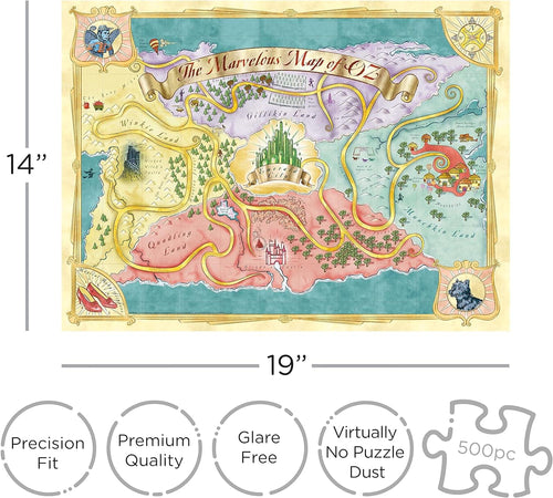 The Wizard Of Oz Map 500 Piece Jigsaw Puzzle | Free Shipping