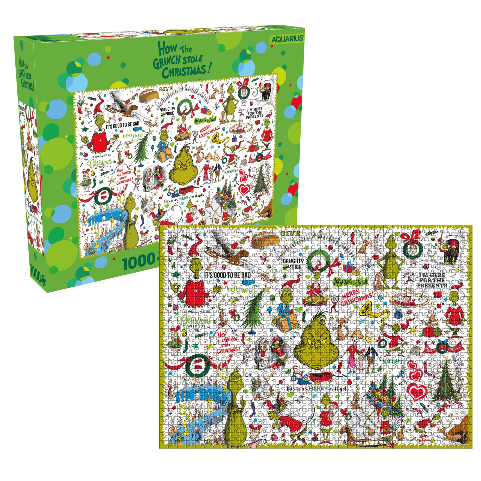 Dr. Seuss Grinch Christmas 1000 Piece Puzzle | Free Shipping