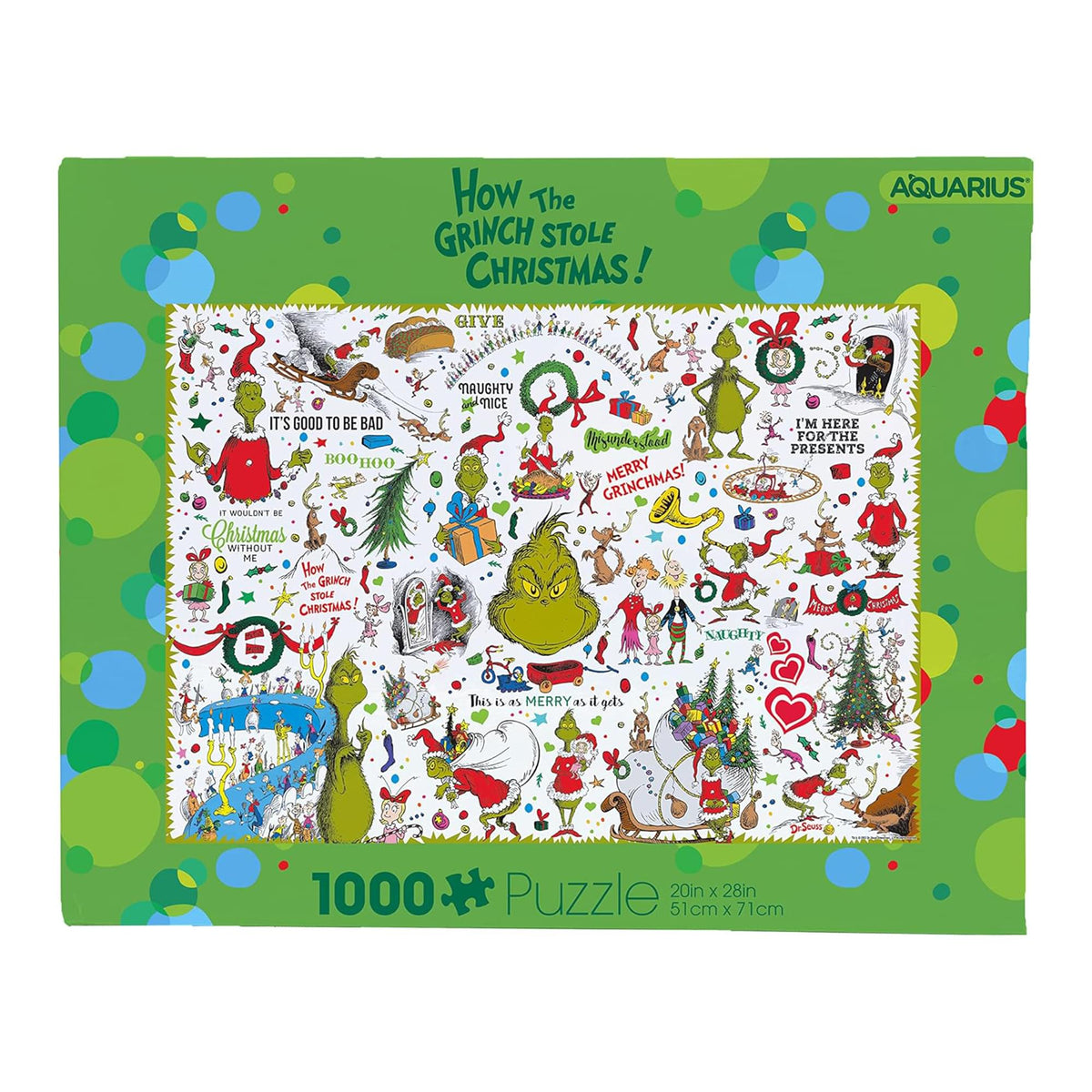 Dr. Seuss Grinch Christmas 1000 Piece Puzzle | Free Shipping
