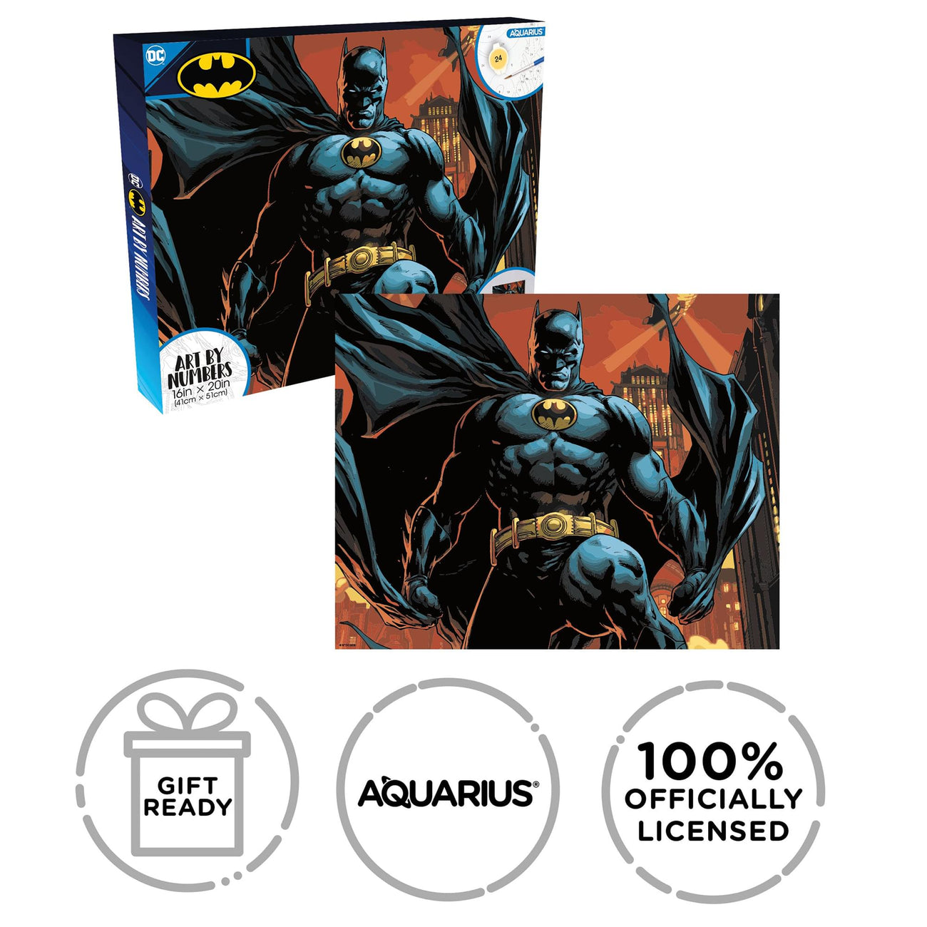 DC Comics Batman Art By Numbers Painting Kit | Free Shipping