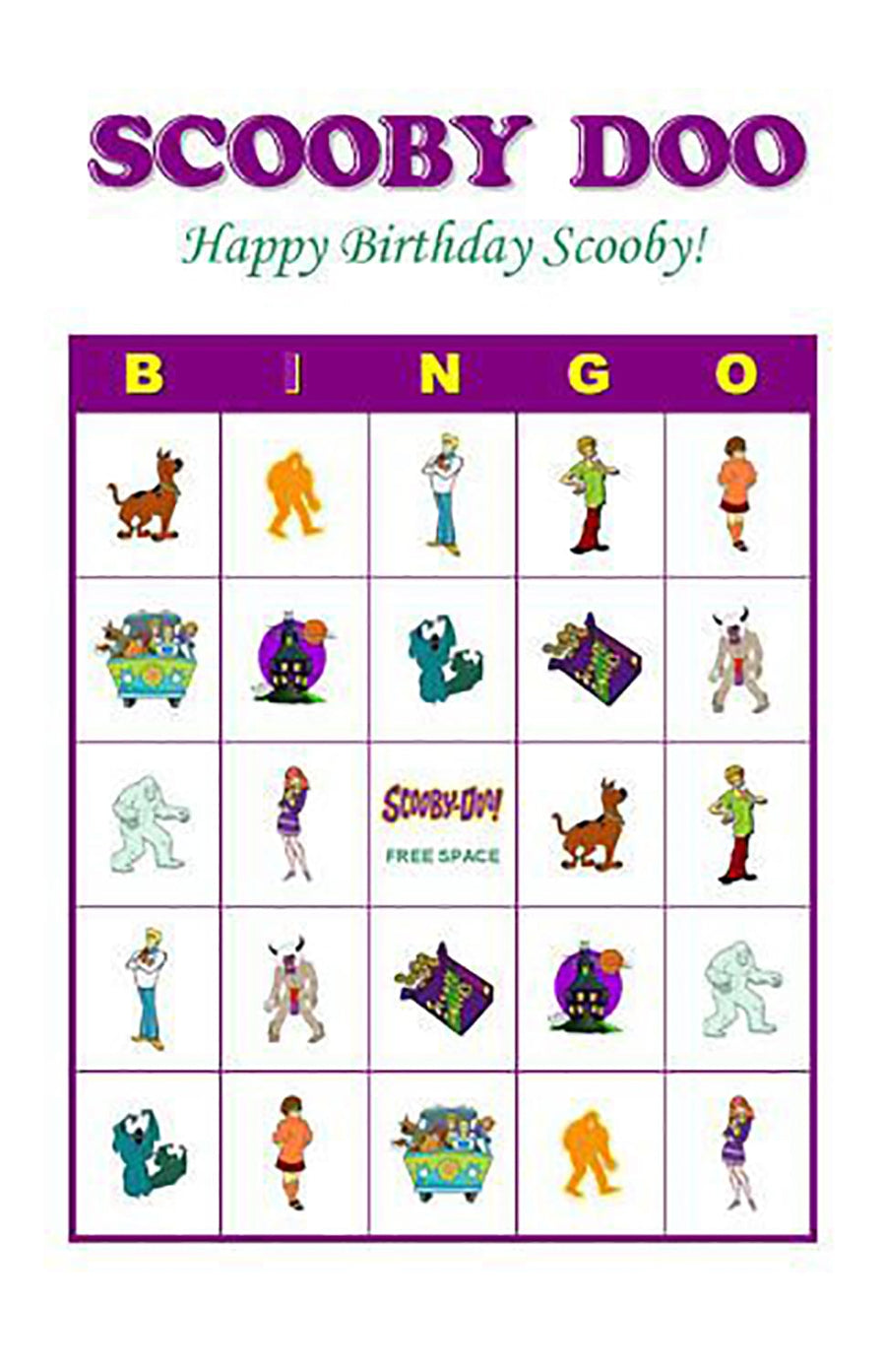 Scooby-Doo Family Bingo | Free Shipping