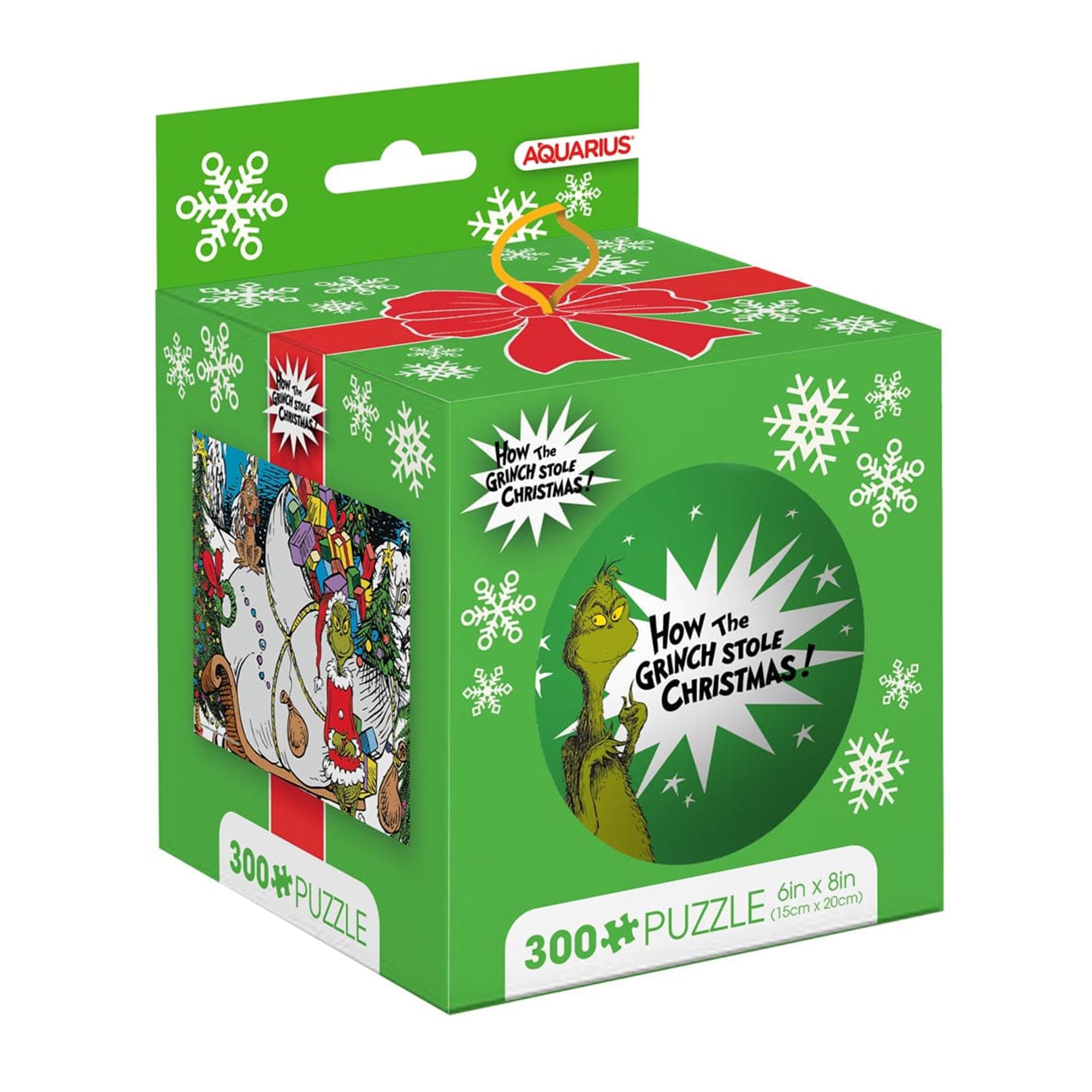 Dr. Seuss Grinch Tin Globe 300 Piece Puzzle | Free Shipping