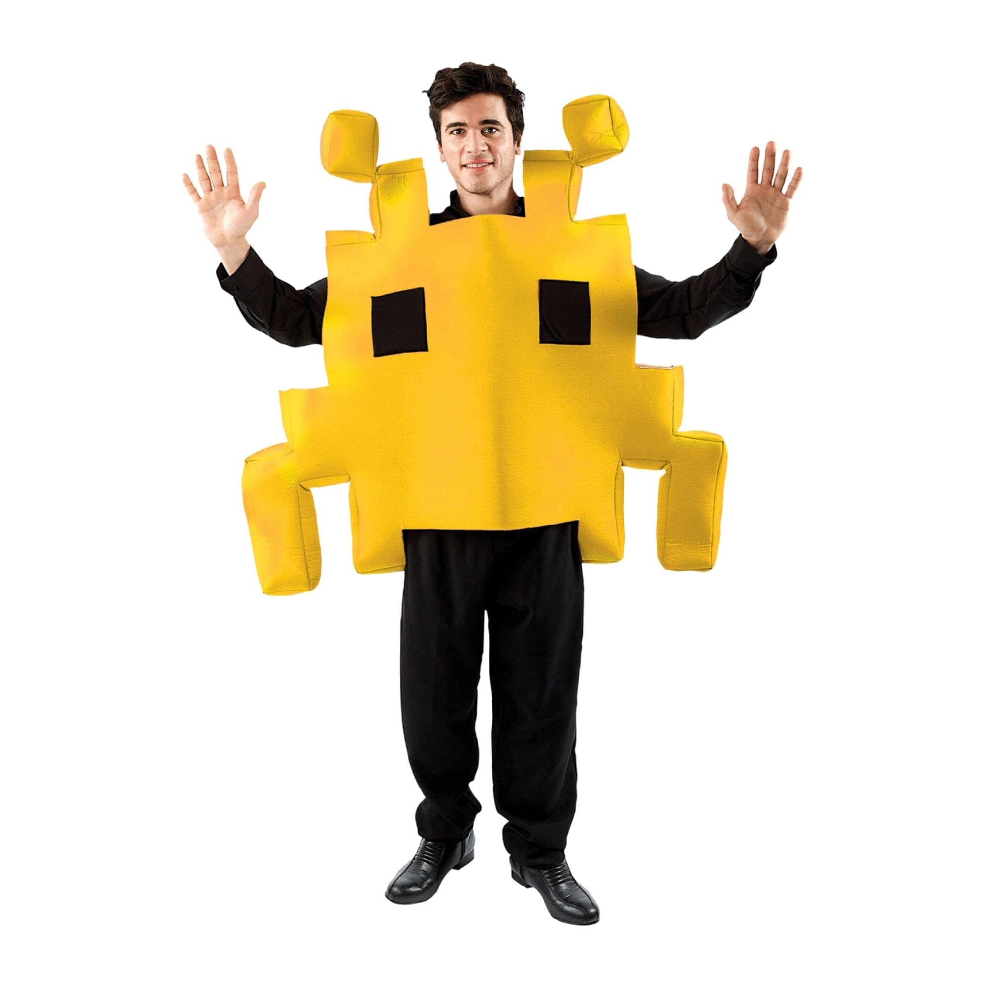Yellow Space Arcade Game Adult Costume | Free Shipping