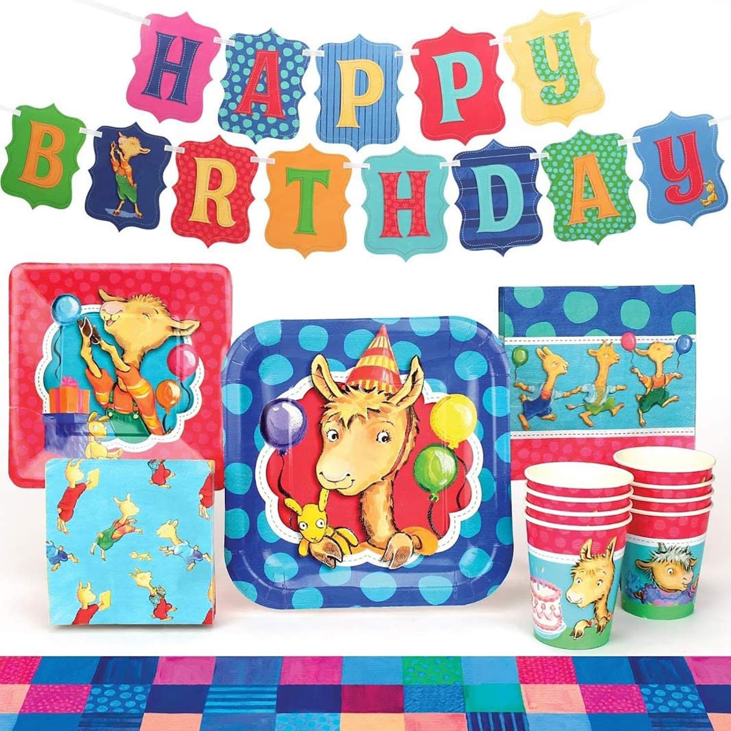 Llama Llama Birthday Party Pack | 66 Pieces | 8 Guests | Free Shipping