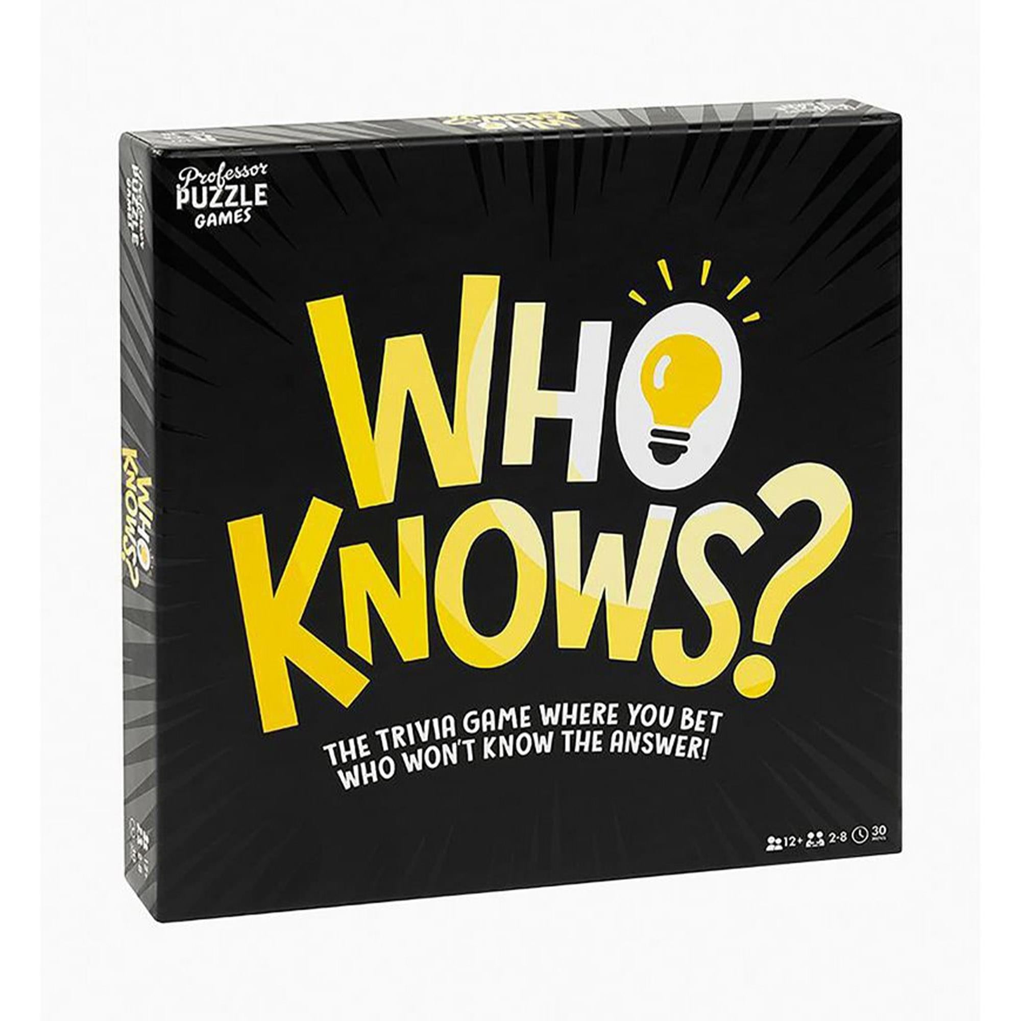 Who Knows? Trivia Game | 2-8 Players | Free Shipping