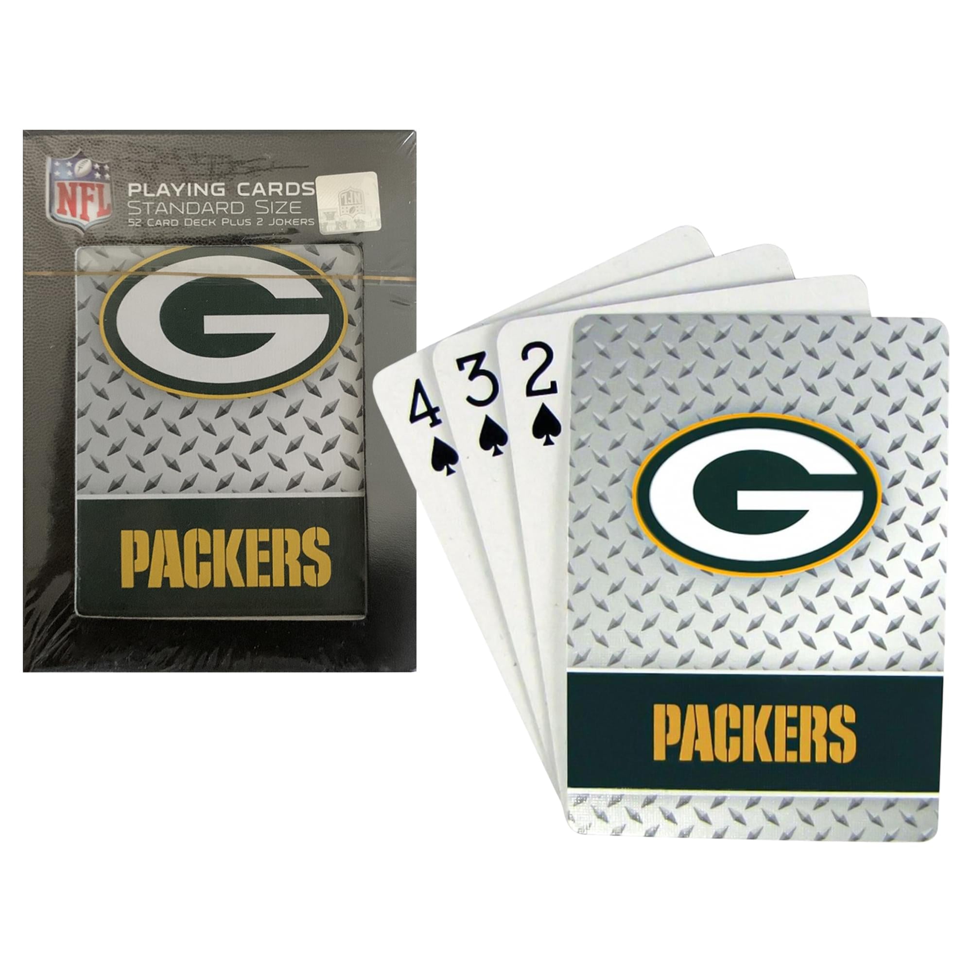 Green Bay Packers NFL Diamond Plate Playing Cards | Free Shipping