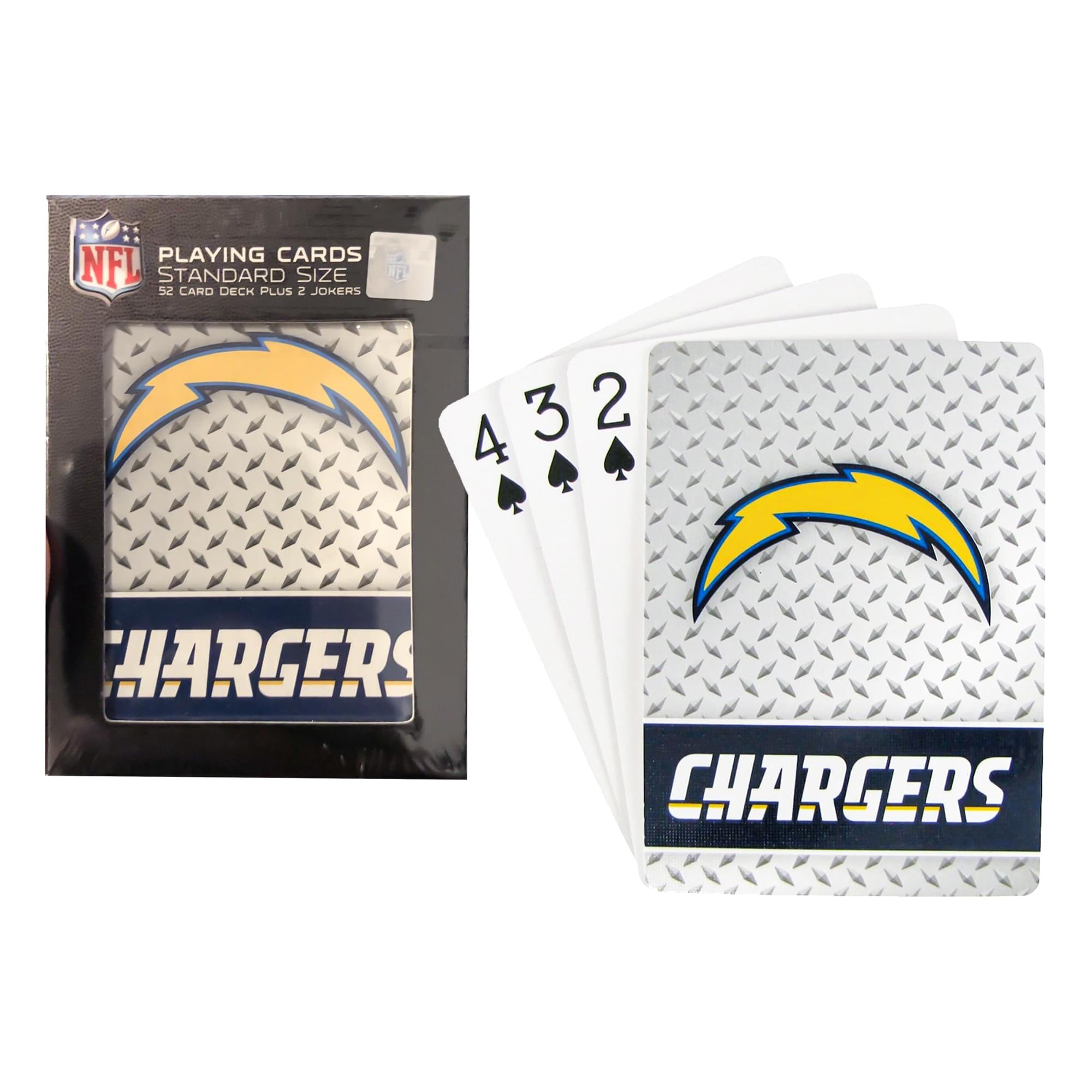 LA Chargers NFL Diamond Plate Playing Cards | Free Shipping