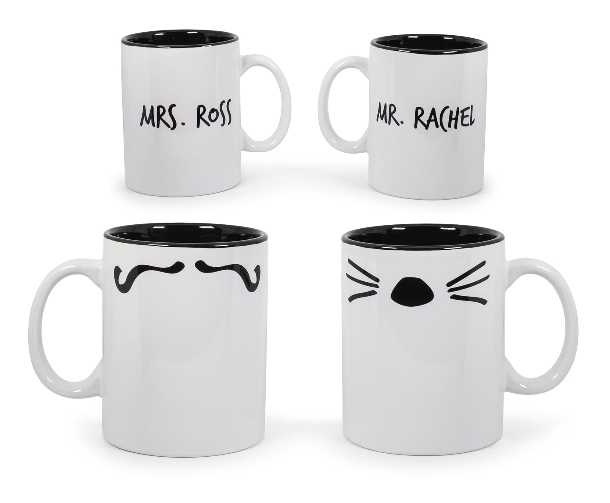Friends Mr. Rachel & Mrs. Ross Mug Set | Free Shipping