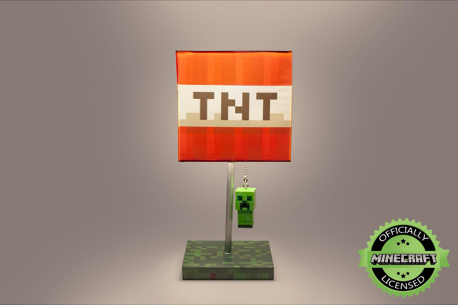 Minecraft TNT Block Desk Lamp w/ 3D Creeper Puller | Free Shipping