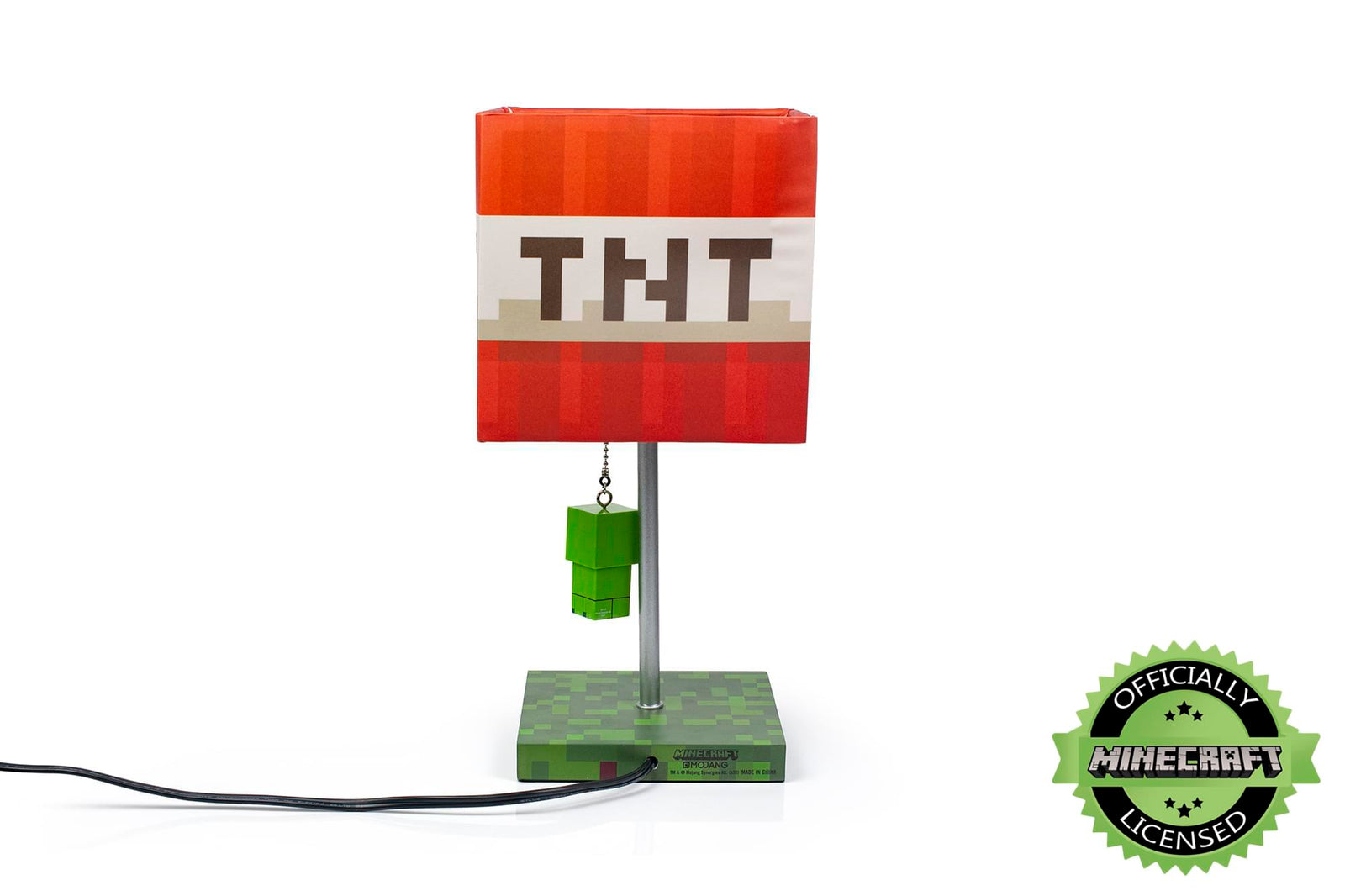 Minecraft TNT Block Desk Lamp w/ 3D Creeper Puller | Free Shipping