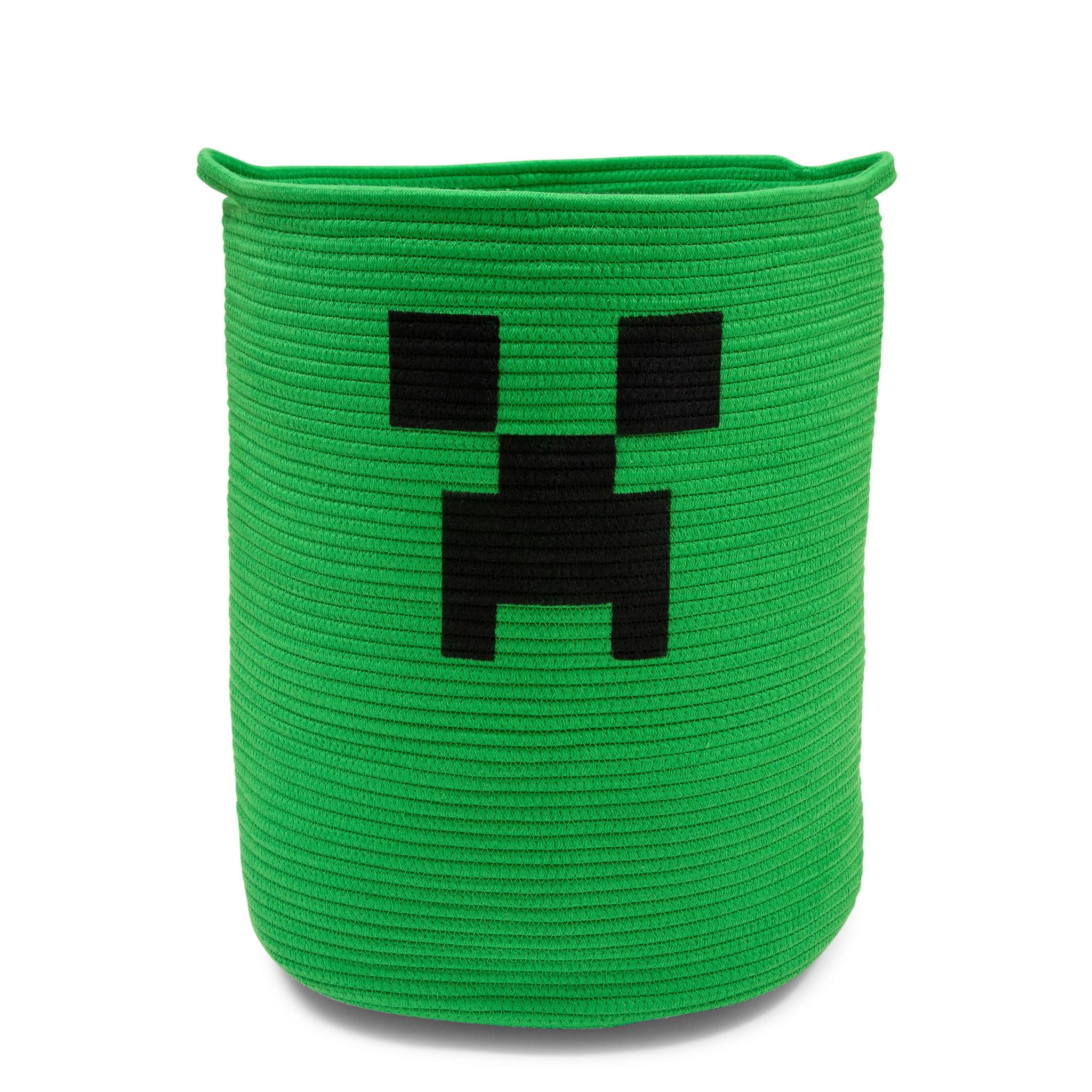 Minecraft Green Creeper Cotton Rope Hamper | Free Shipping