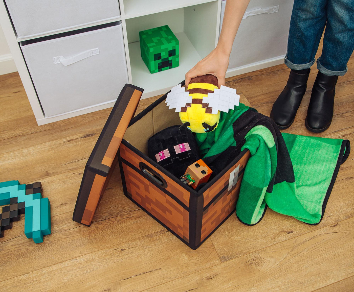 Minecraft Brown Chest 13 Inch Storage Cube | Free Shipping