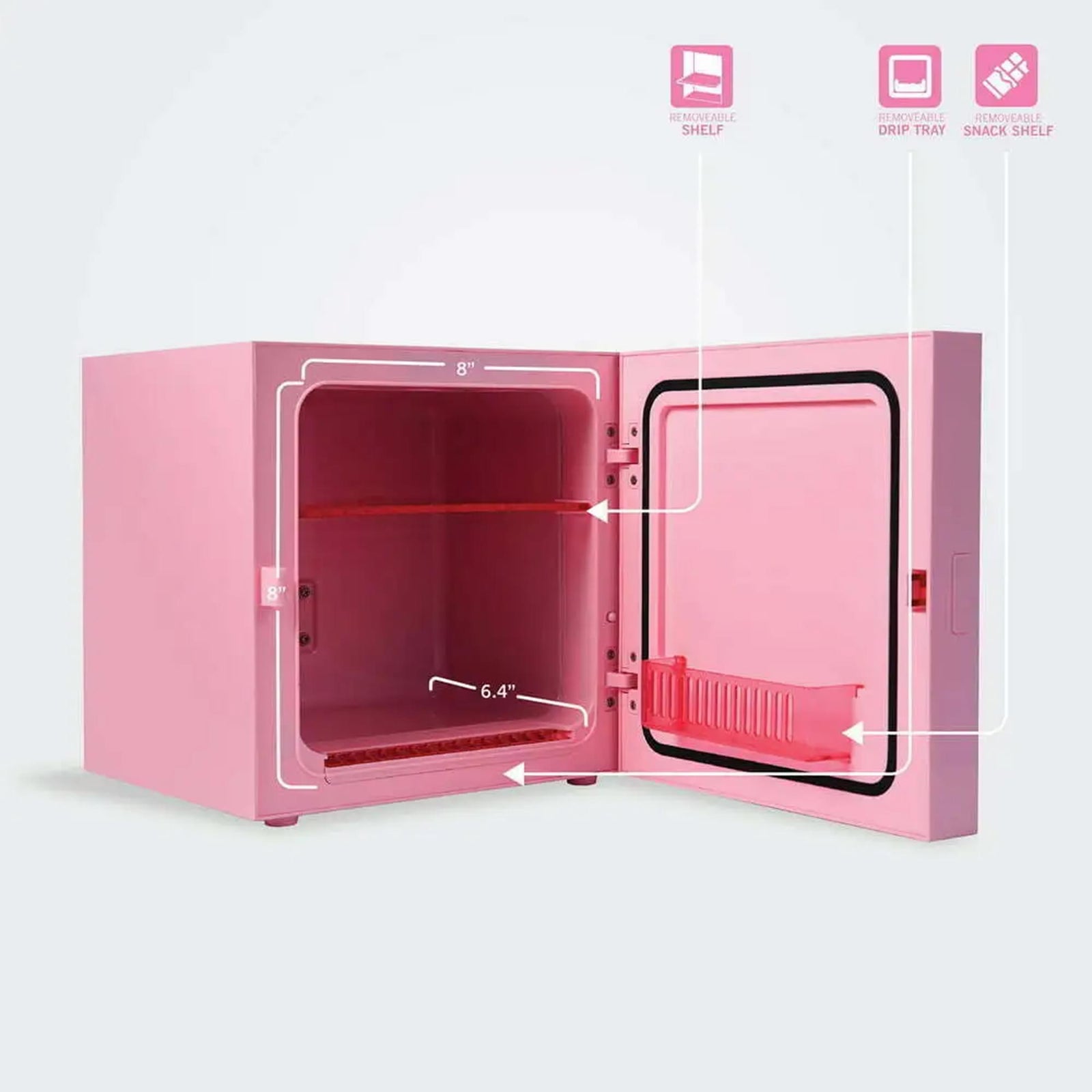Hello Kitty Pink 6.7L Single Door Mini Fridge | Free Shipping