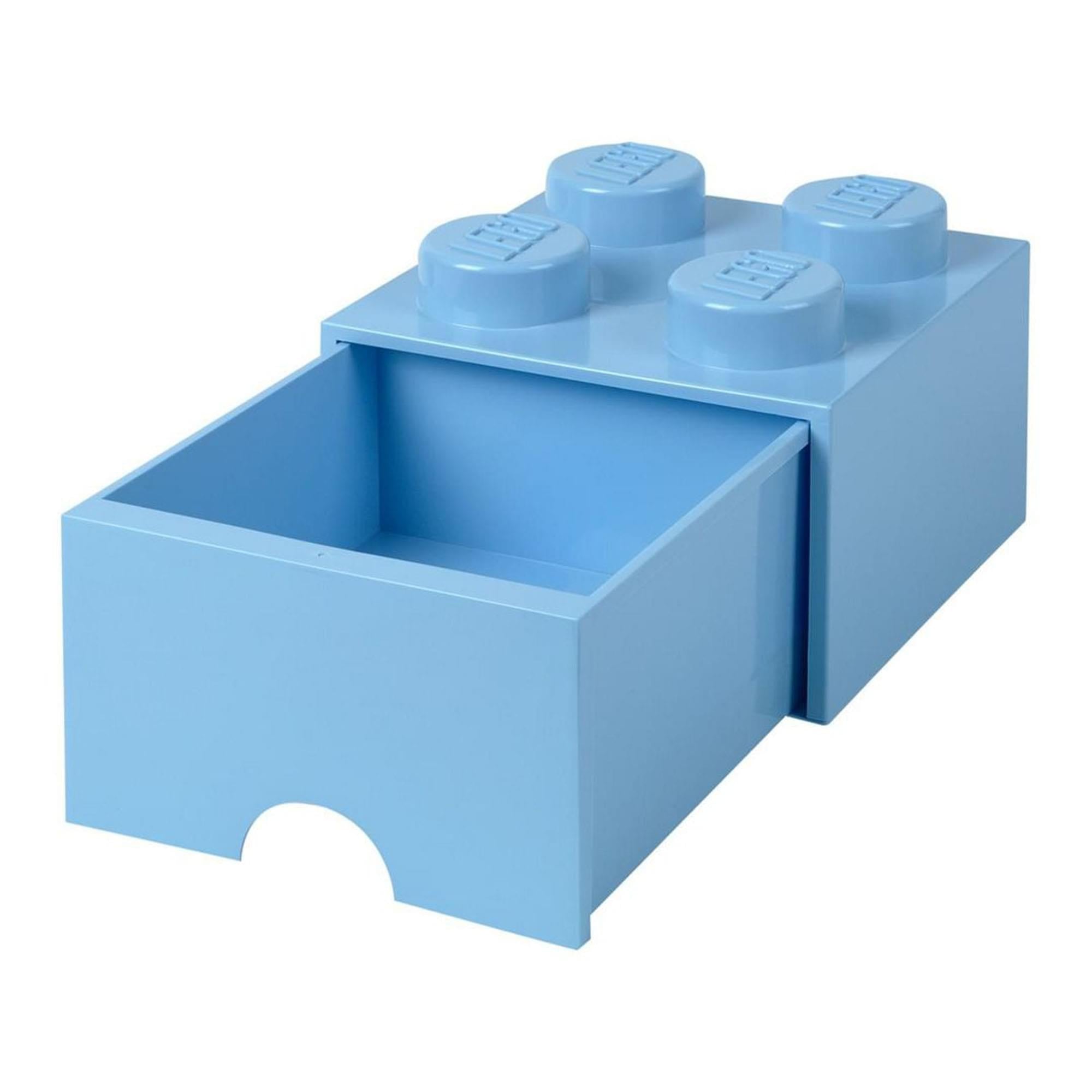 LEGO Brick Drawer, 4 Knobs, 1 Drawer, Light Blue | Free Shipping