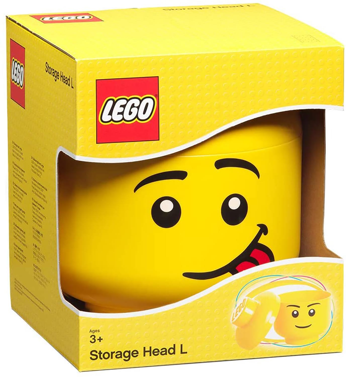 LEGO Large 9 x 10 Inch Plastic Storage Head | Silly | Free Shipping