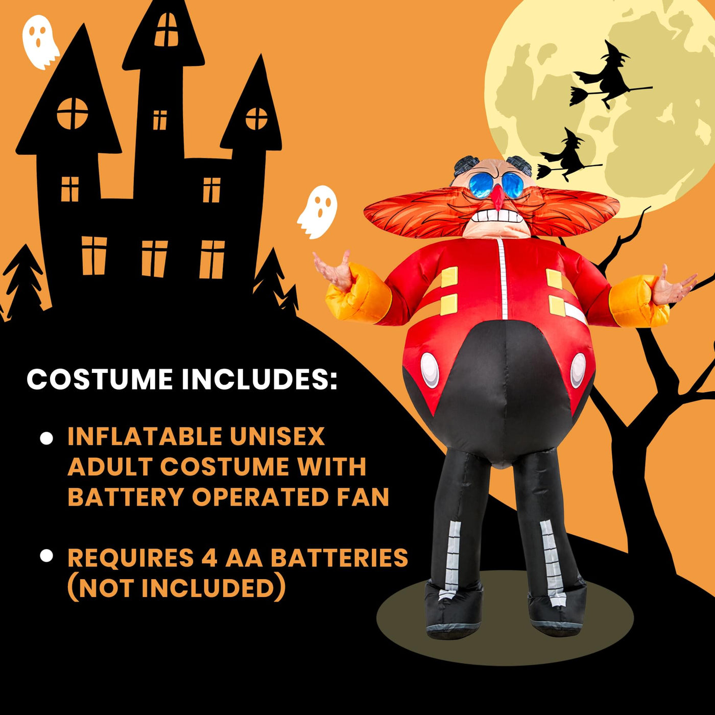 Sonic the Hedgehog Dr. Eggman Inflatable Costume | Free Shipping