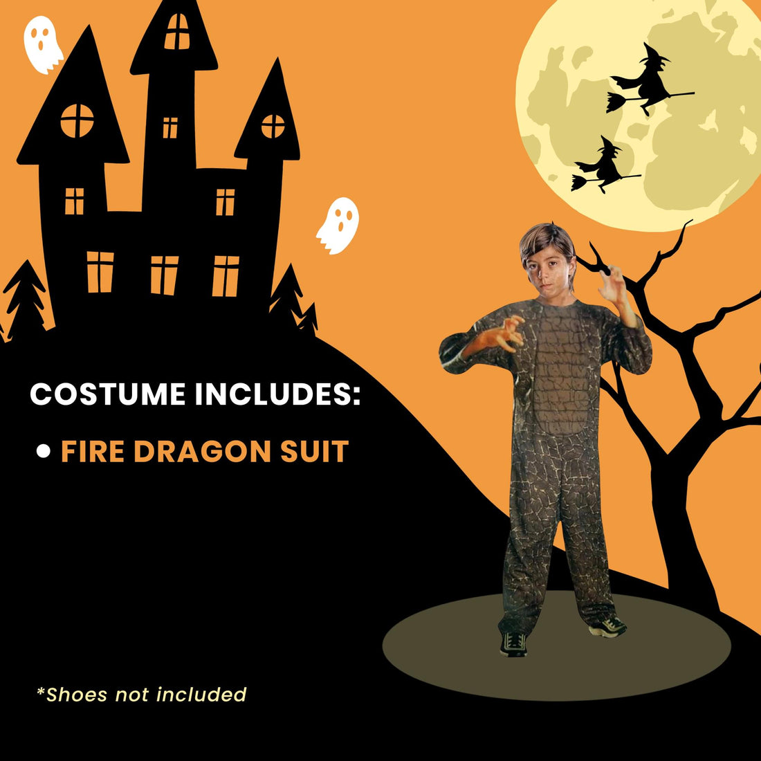 Fire Dragon Child Costume | Free Shipping