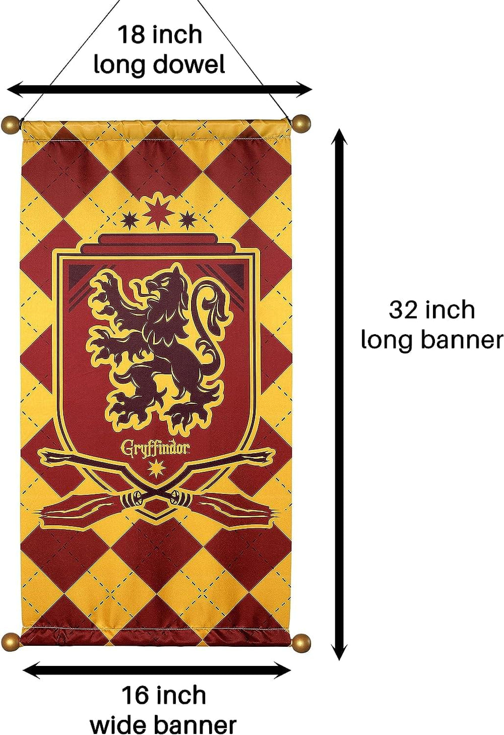 HP Gryffindor House Banner 30"x18 | Free Shipping