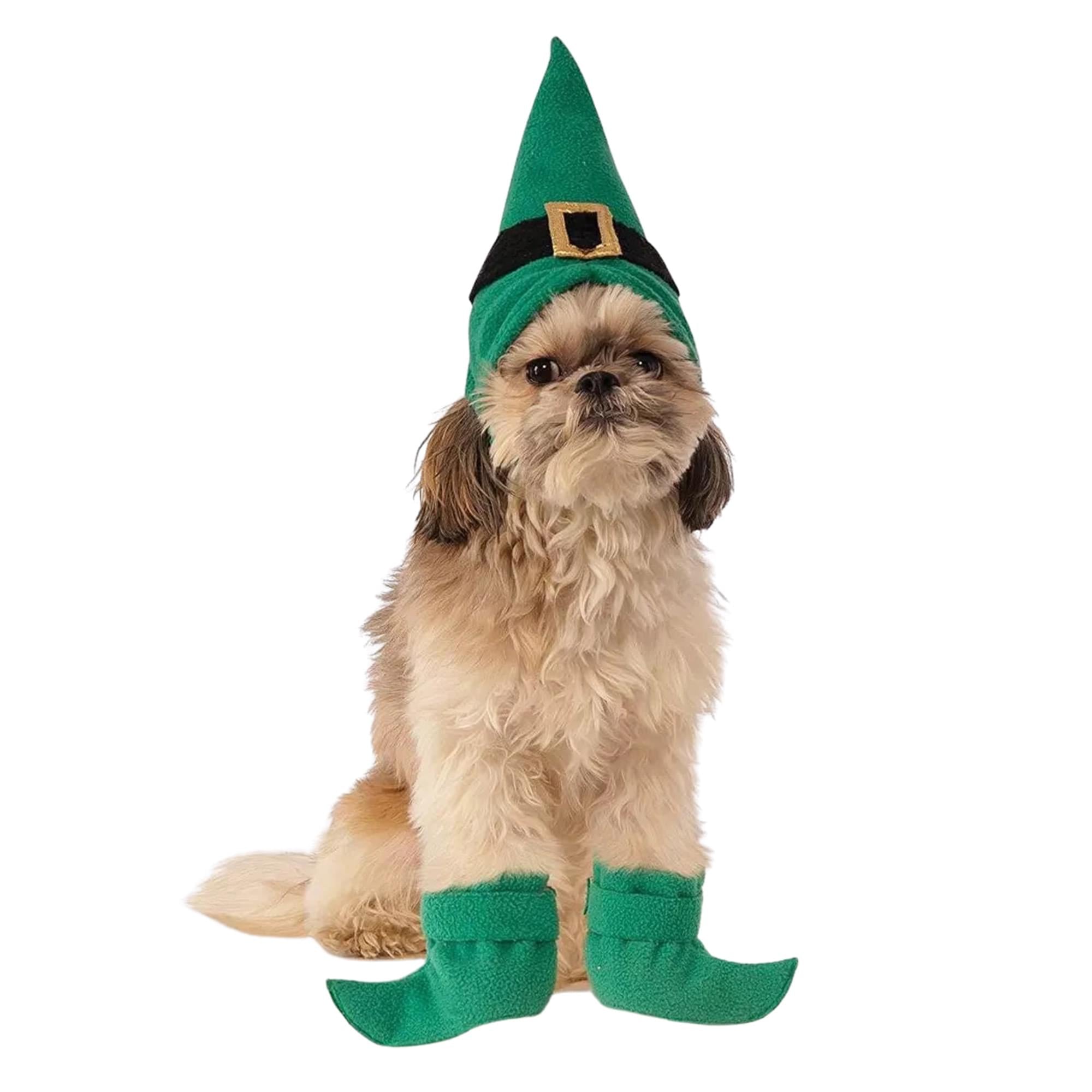 Elf Hat w/ Boot Cuffs Dog Costume | Free Shipping