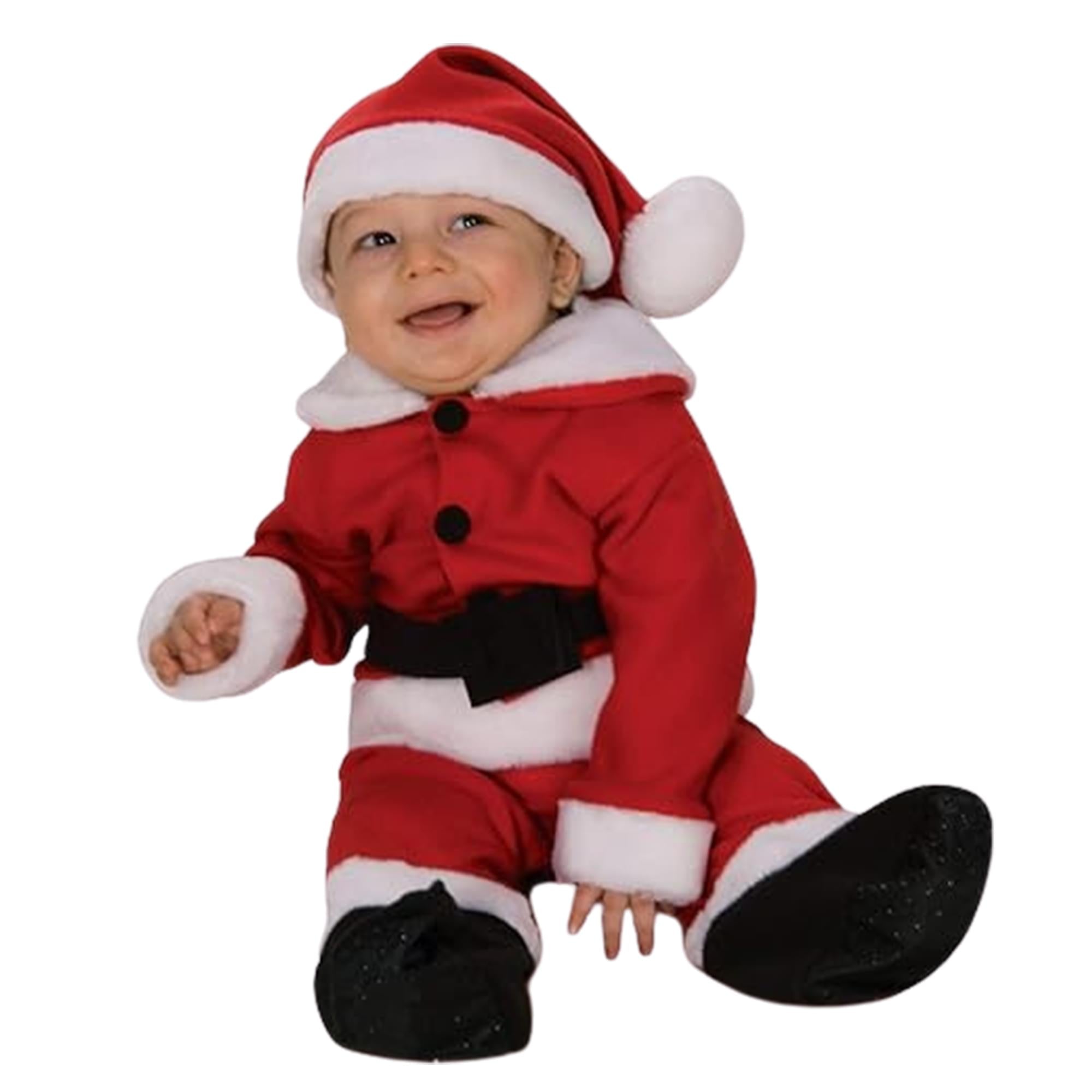 Fleece Santa Costume With Belt Newborn Child | Free Shipping