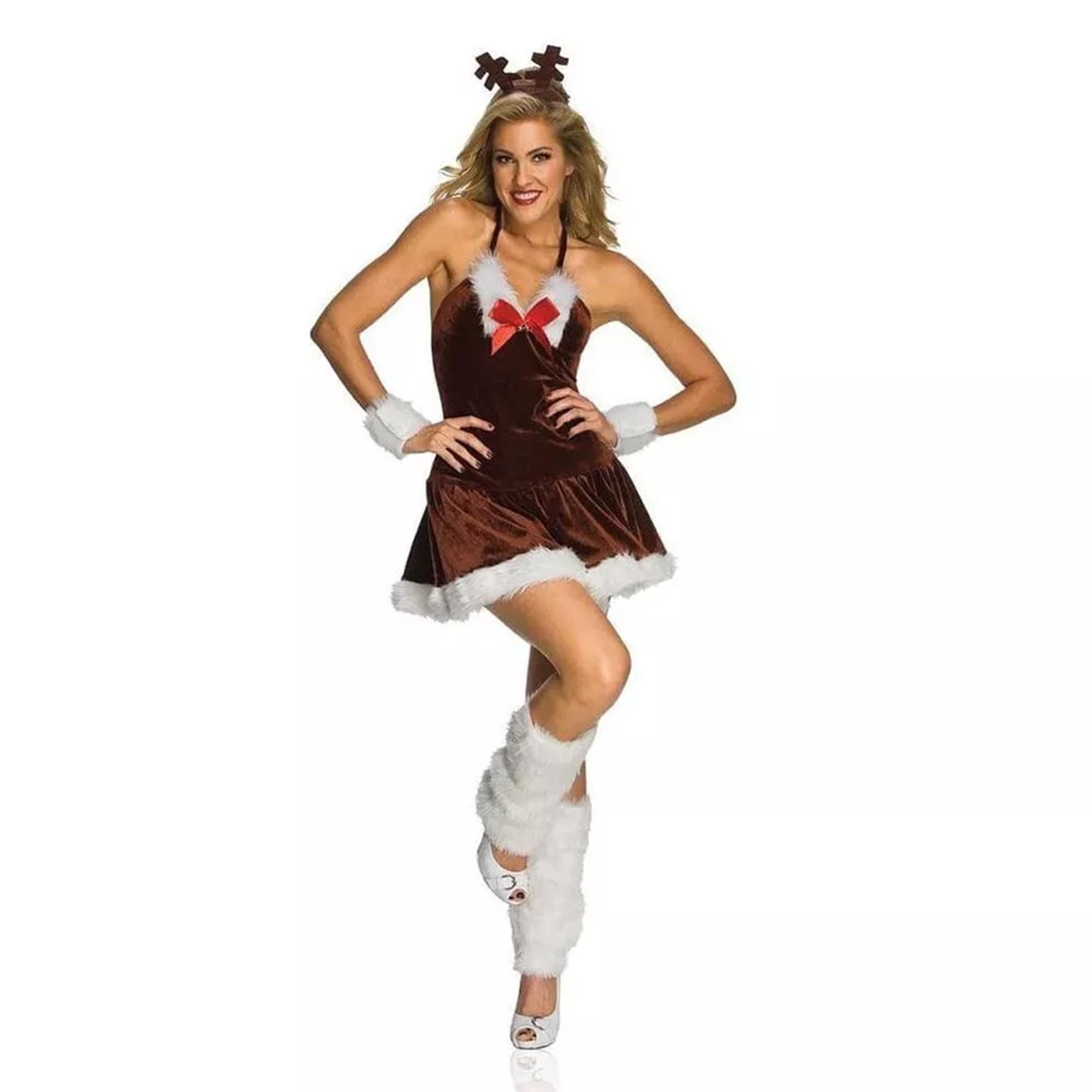 Sexy Christmas Festive Female Reindeer Adult Costume | Free Shipping