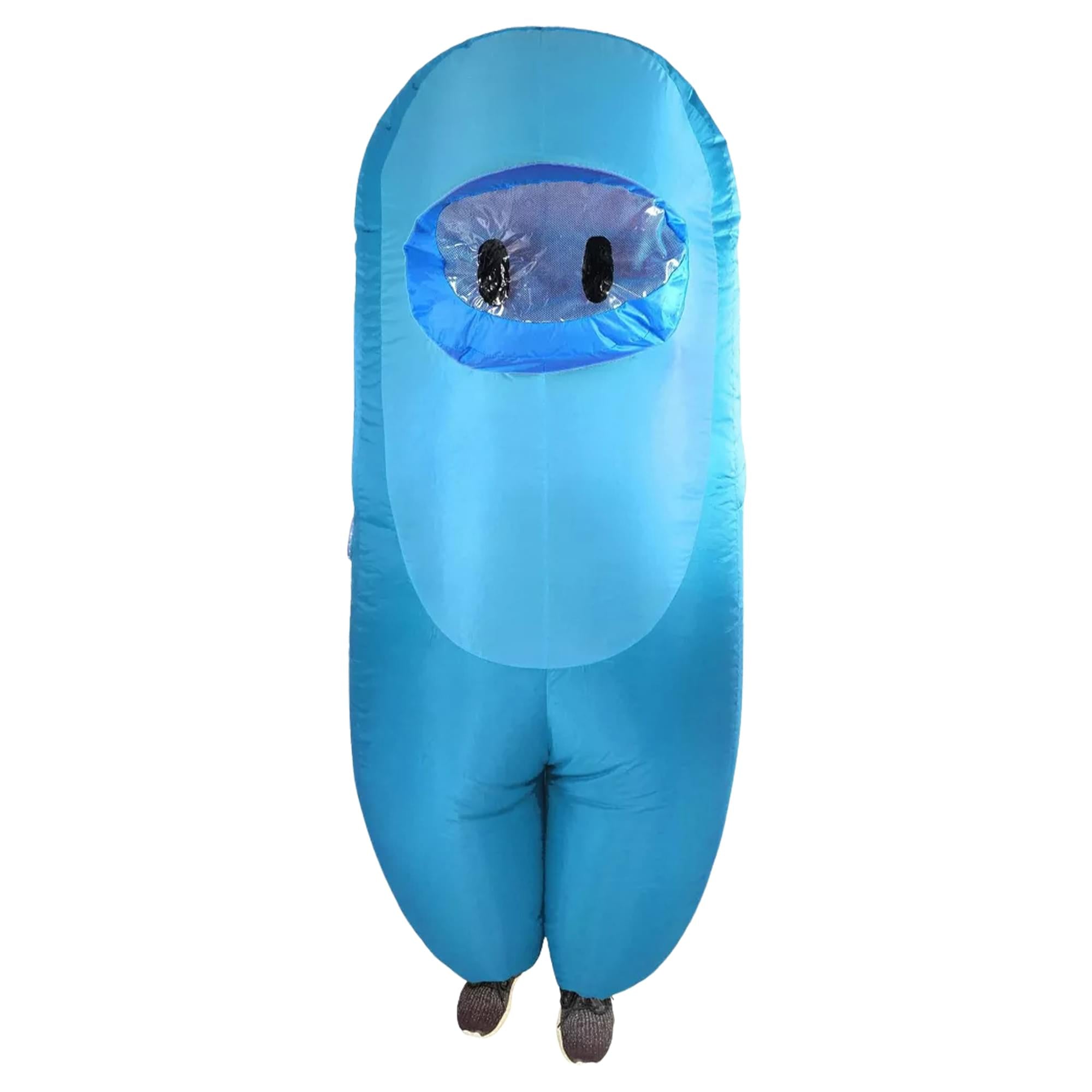 Amongst Us Light Blue Imposter Sus Crewmate Inflatable Adult Costume