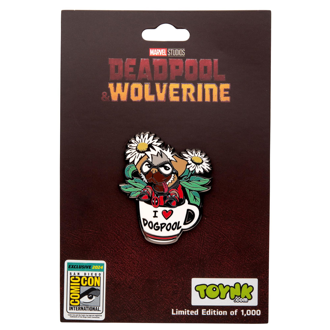 Marvel Deadpool 3 Dogpool Flowerpot Enamel Pin | Free Shipping