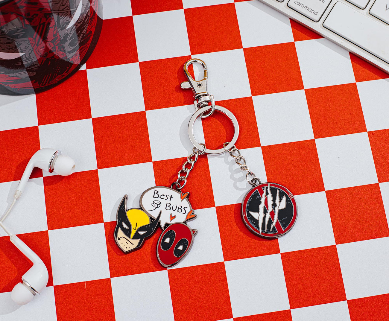 Marvel Deadpool and Wolverine "Best Bubs" Keychain | Free Shipping