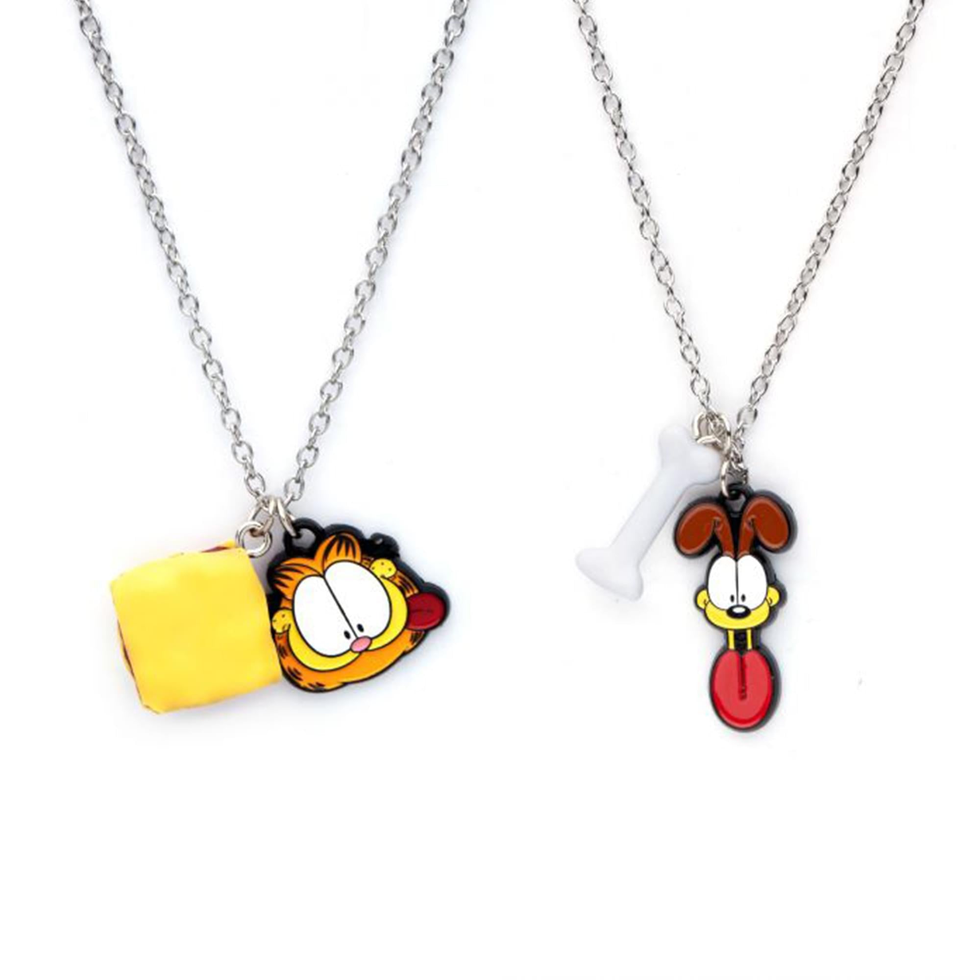 Garfield and Odie Enamel Pendant Necklace Set | Free Shipping