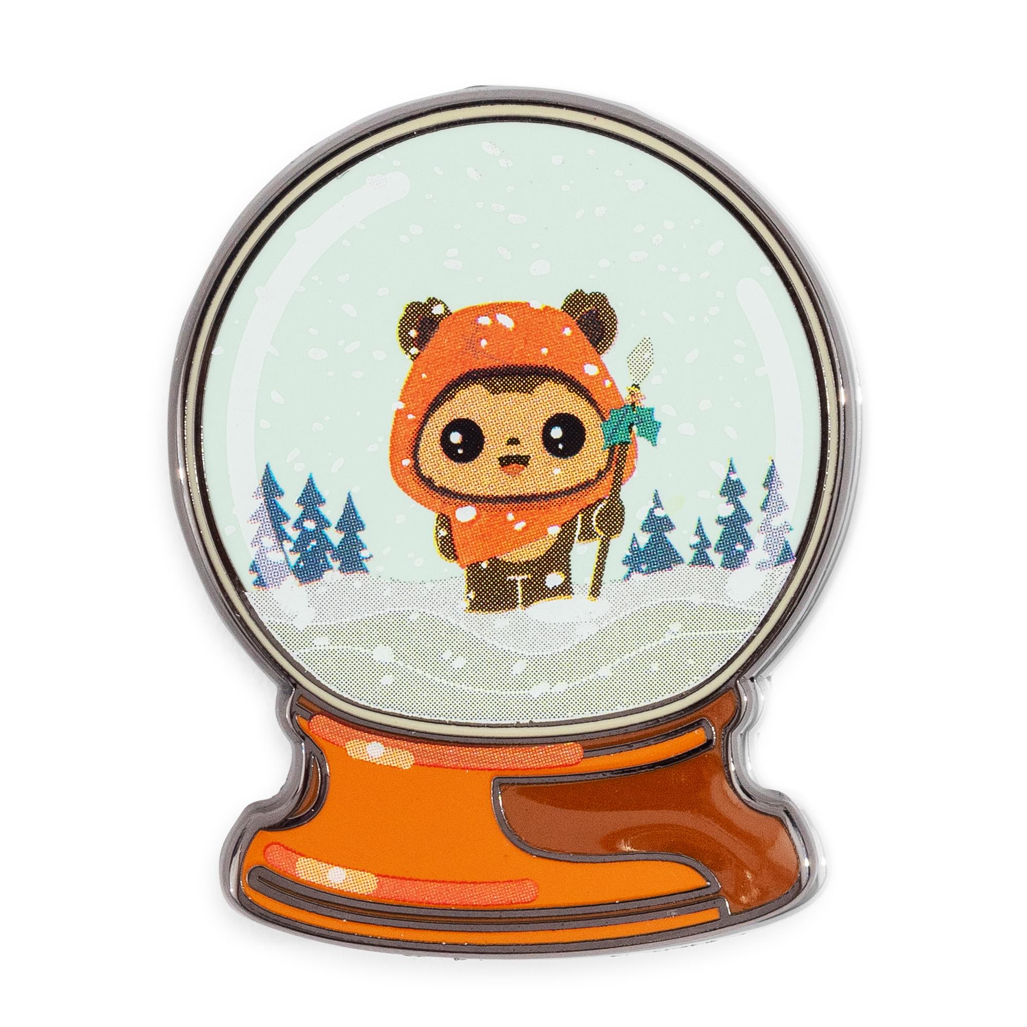 Star Wars Holiday Ewok Winter Snow Globe Pin | Free Shipping
