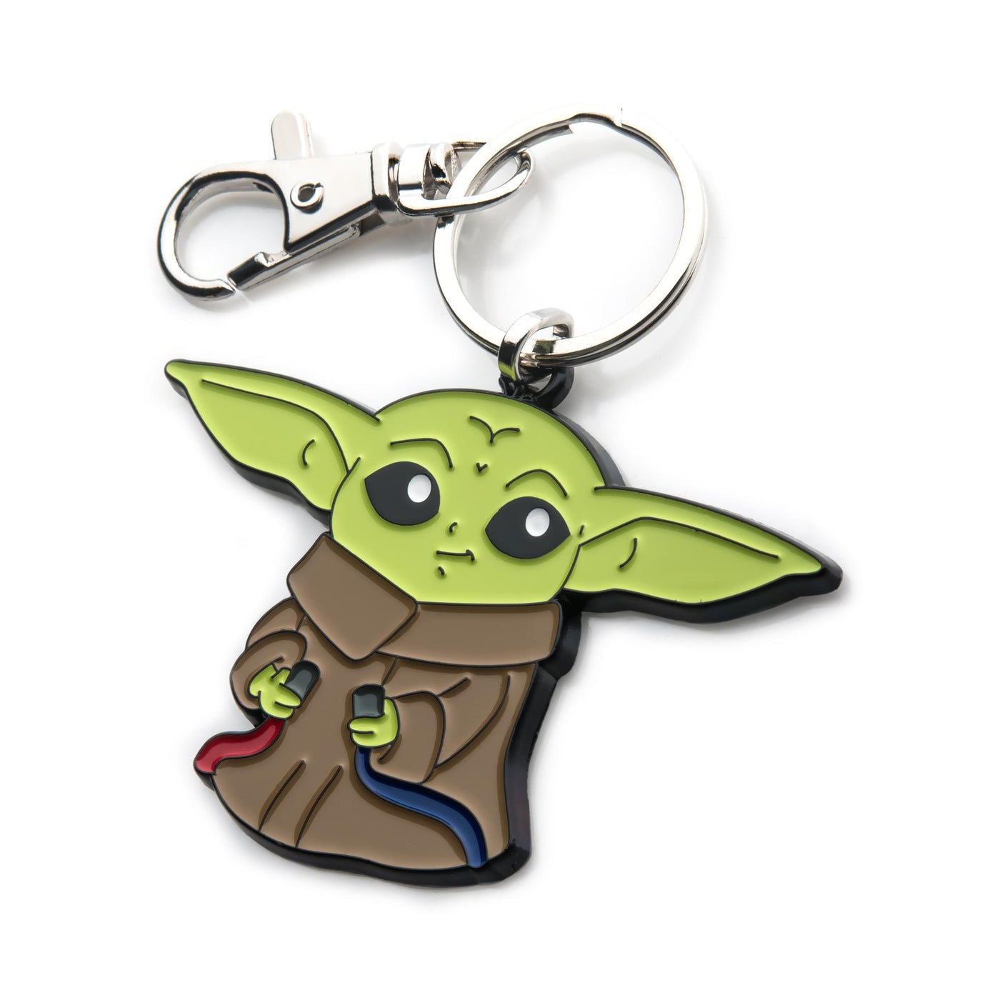 Star Wars Grogu With Wires Enamel Pendant Keychain | Free Shipping