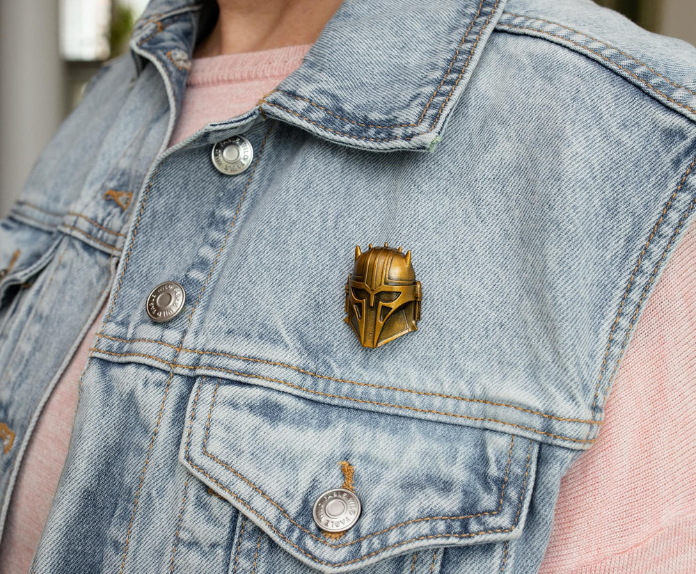 Star Wars Mandalorian 4-Piece Helmet Pin Set | Free Shipping