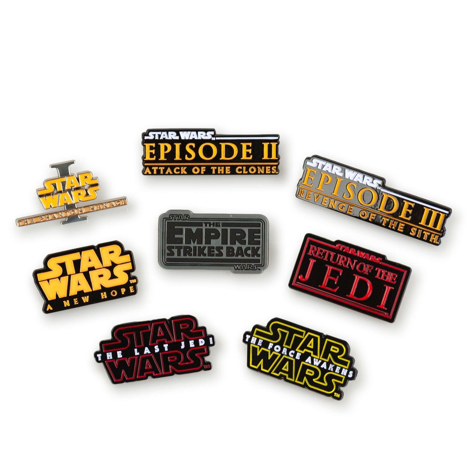 Star Wars Exclusive Episodes 1-8 Film Posters Enamel Pin Set | Free Sh