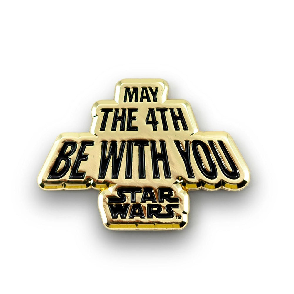 Star Wars Exclusive May The 4th Enamel Pin - Black On Gold | Free Ship