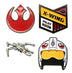 Star Wars Rebel Alliance Enamel Pins | Set of 4 | Free Shipping