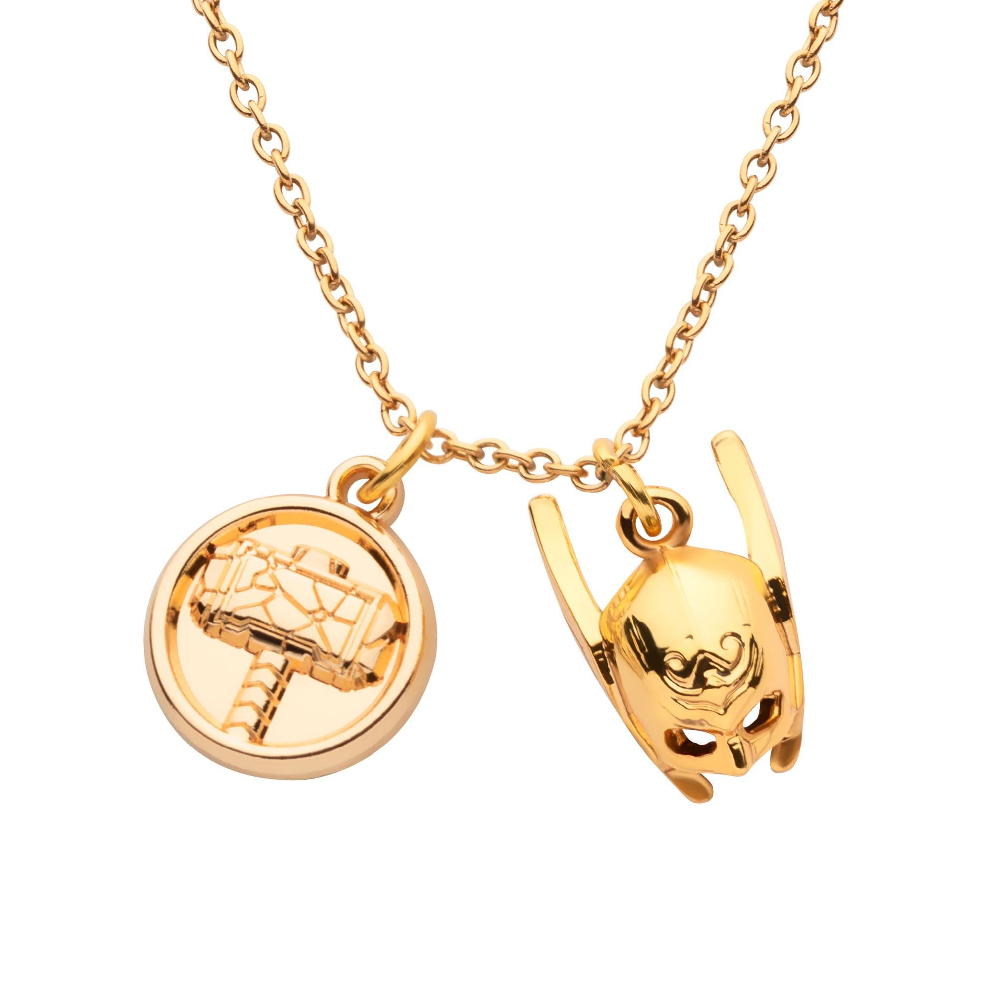 Marvel Mighty Thor Double Pendant Necklace | Free Shipping