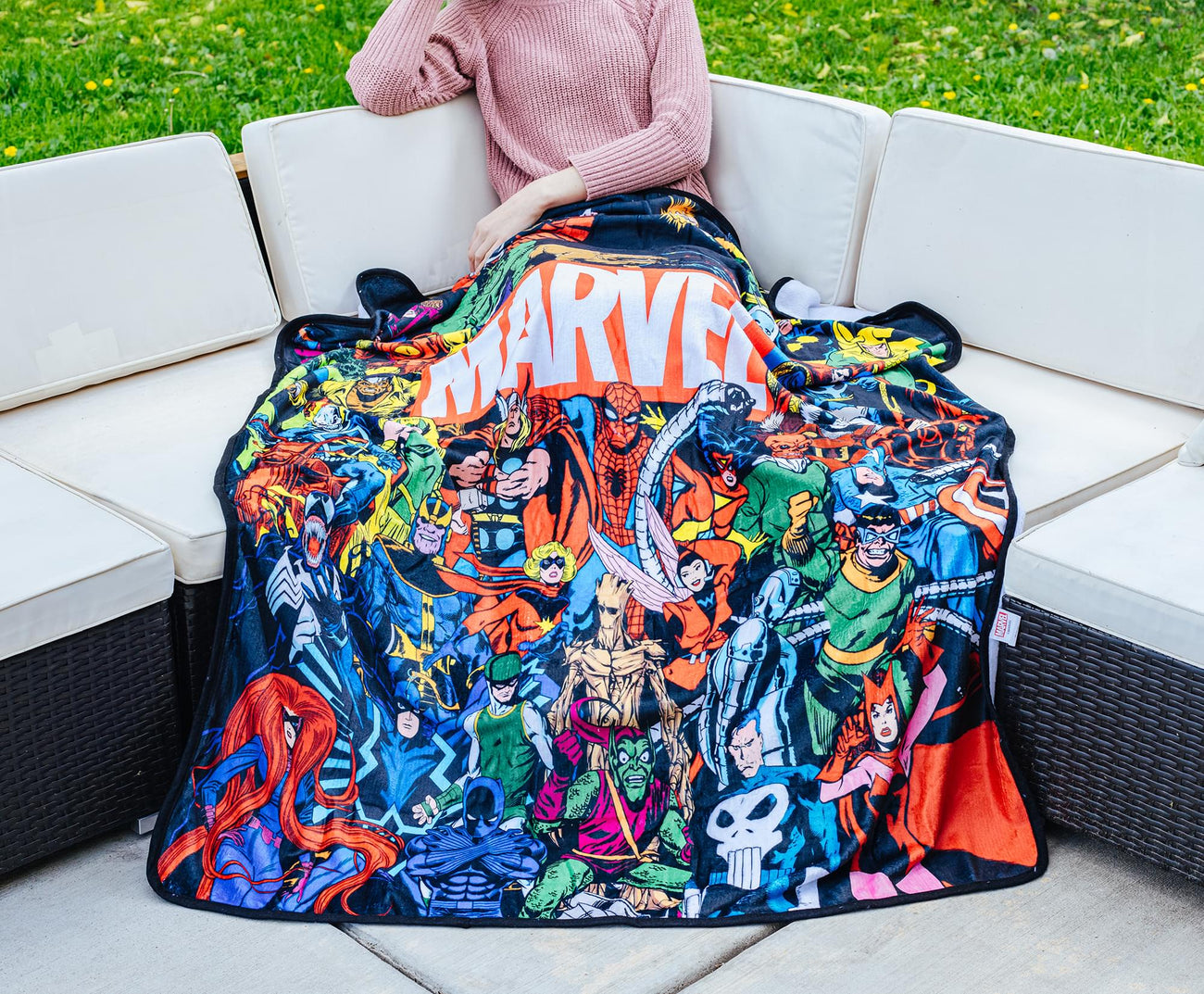 Marvel Classic Characters 45 x 60 Inch Blanket | Free Shipping