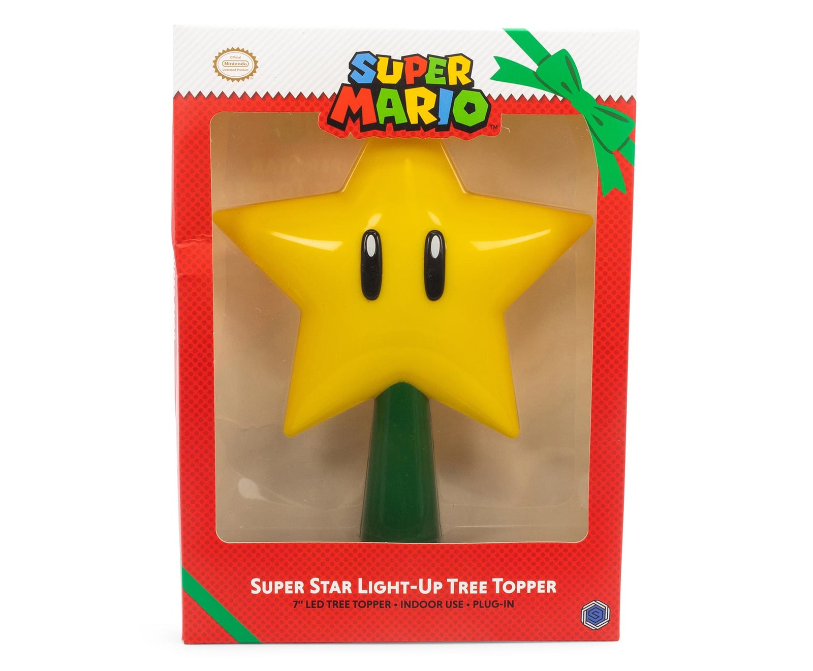 Super Mario Super Star Light-Up Tree Topper | Free Shipping