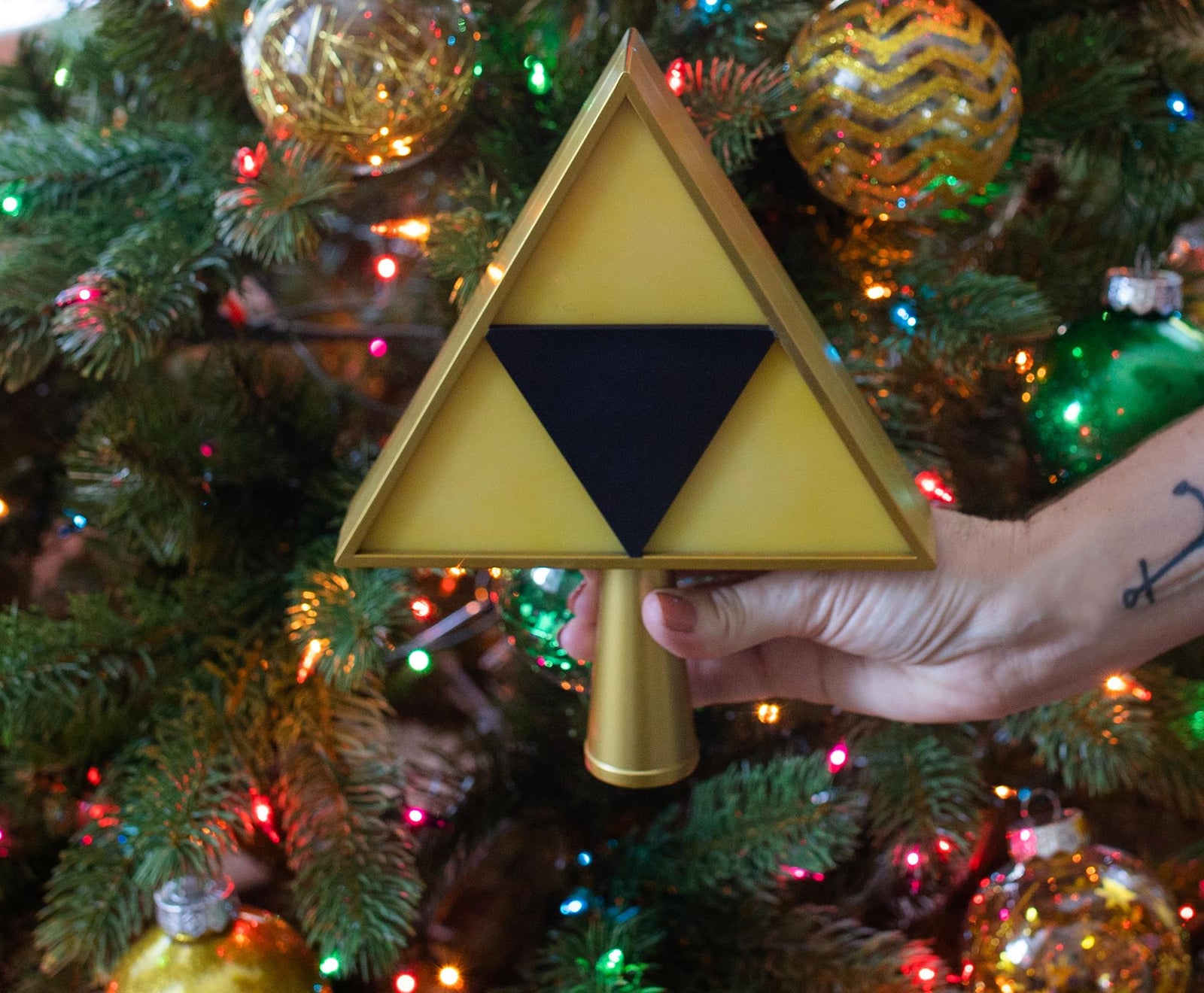 Legend of Zelda Triforce Light-Up Tree Topper | Free Shipping