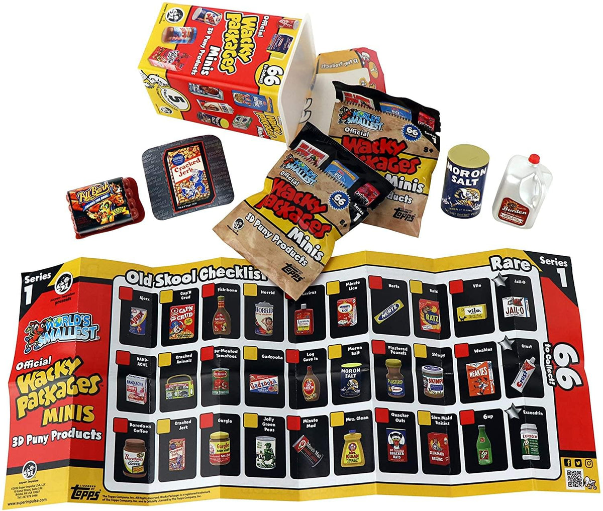 Wacky Packages Minis Series 1 Blind Box | Free Shipping