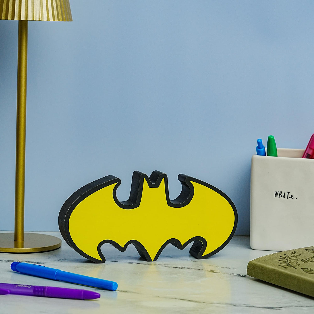 DC Batman Emblem Large Die Cut MDF Box Wall Sign | Free Shipping