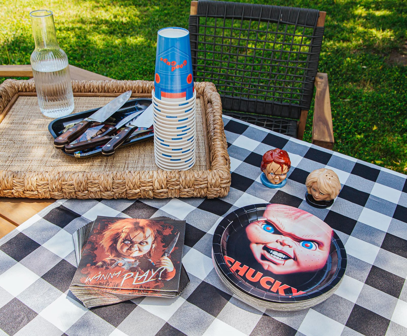Childs Play Chucky 60 Piece Party Tableware Set | Free Shipping