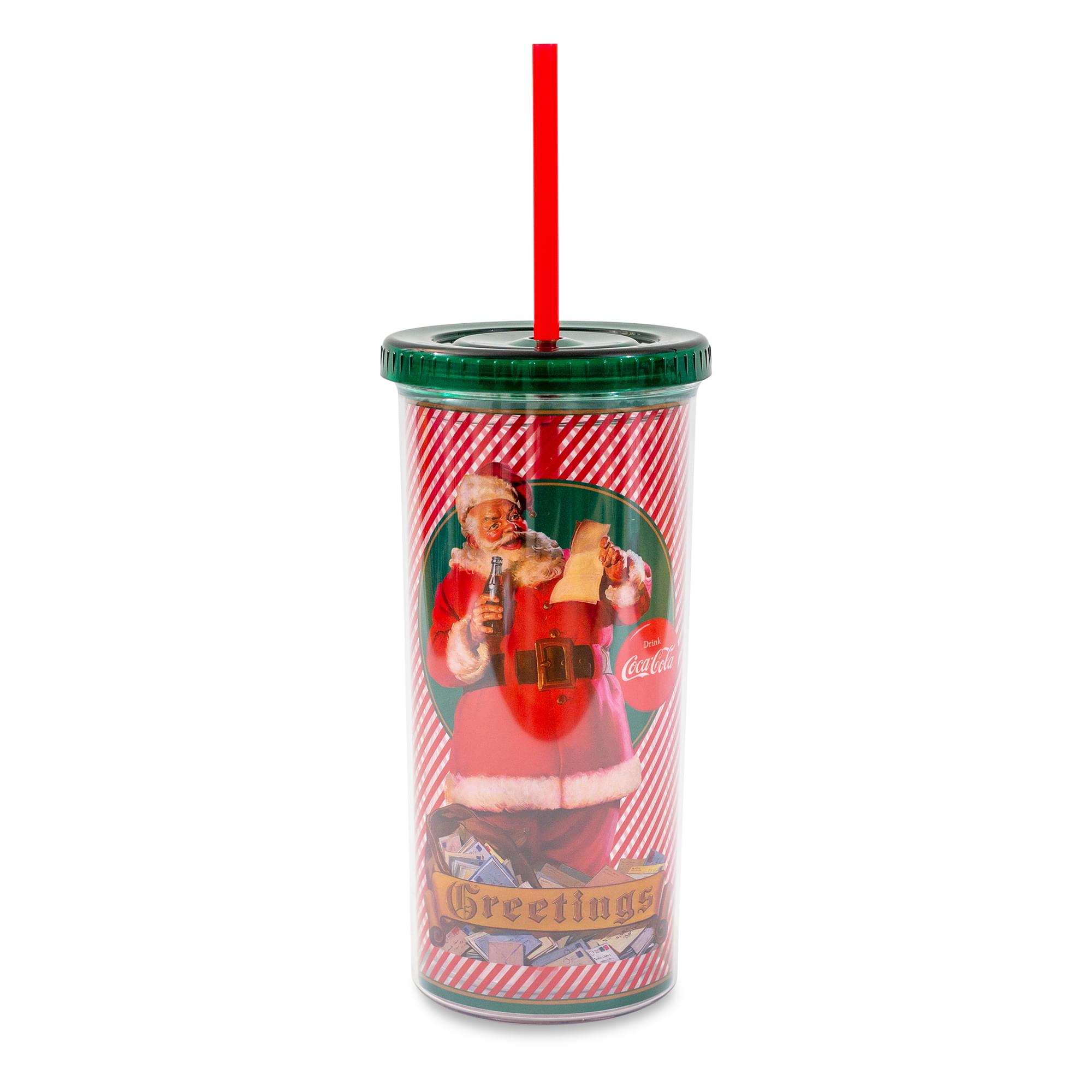 Coca-Cola Santa Hoildays 20oz Plastic Cold Cup | Free Shipping