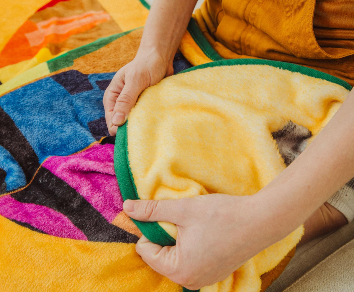 Crayola Box 45 x 60 Inch Raschel Throw Blanket | Free Shipping