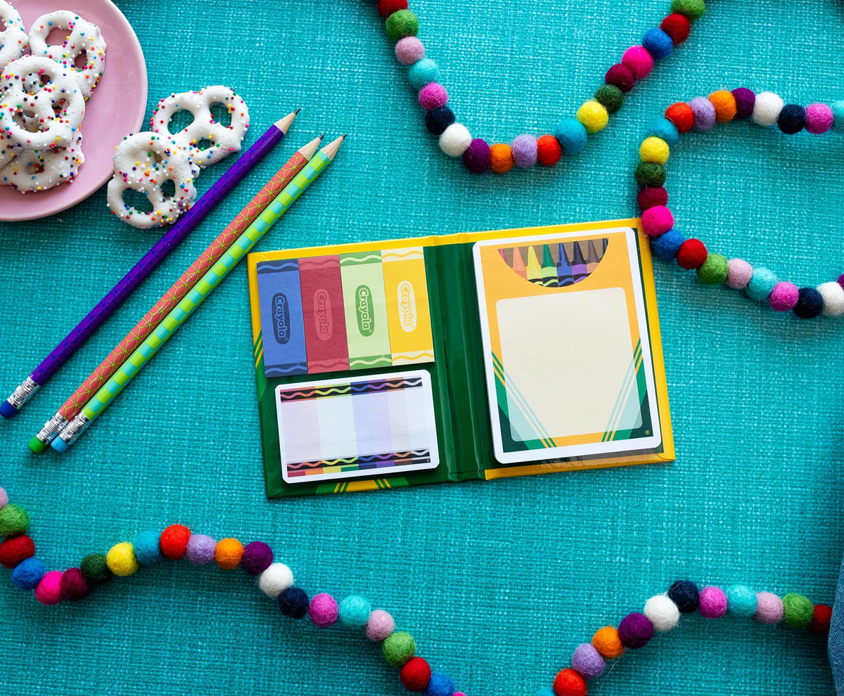 Crayola Crayons Sticky Note and Sticky Tab Box Set | Free Shipping